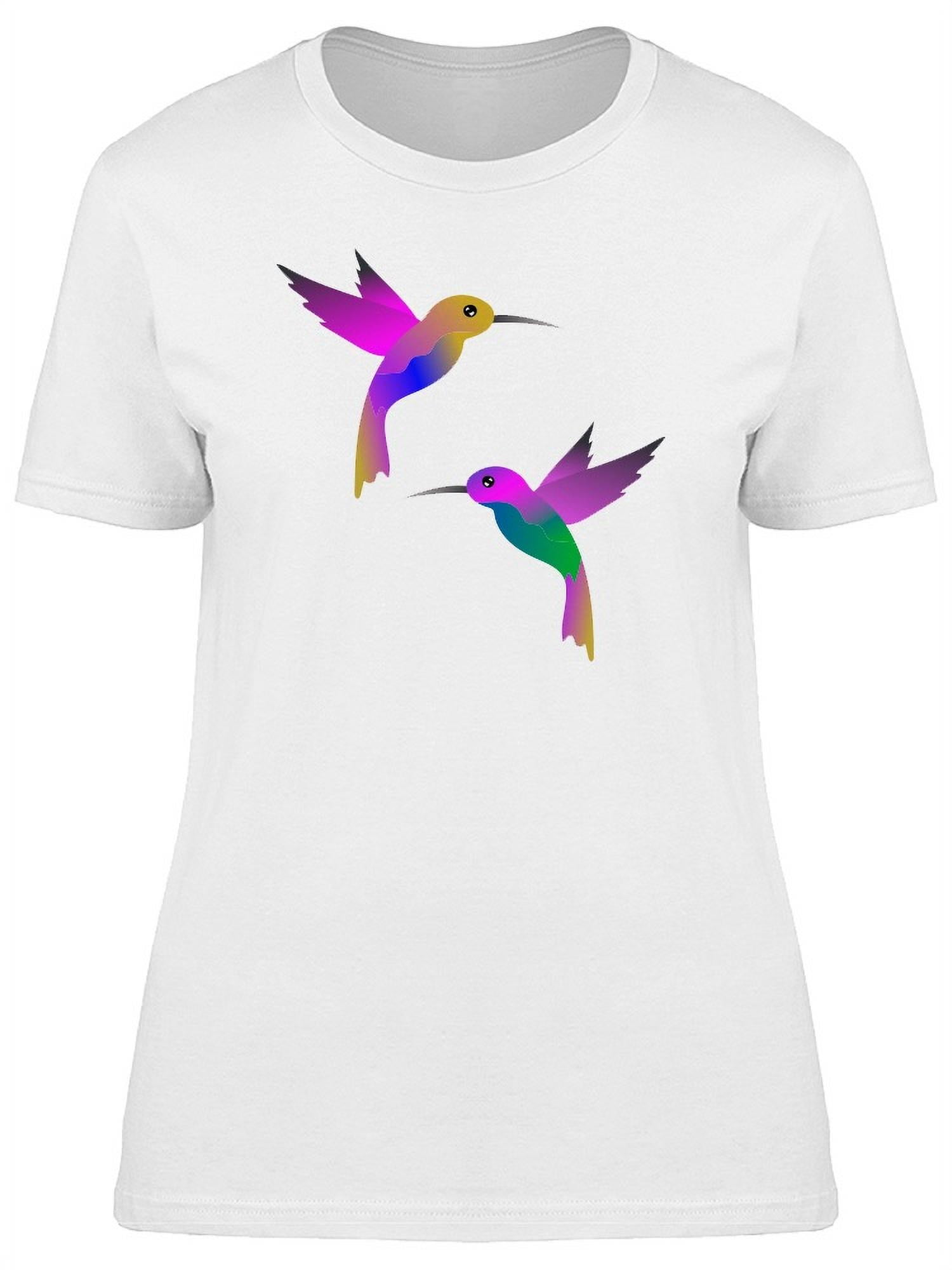Colorful Love Hummingbirds T-Shirt Women -Image by Shutterstock, Female ...