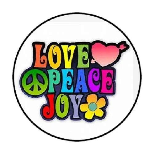 Colorful Love Peace Joy Sticker Phone Decal Water Bottle Stickers Car ...