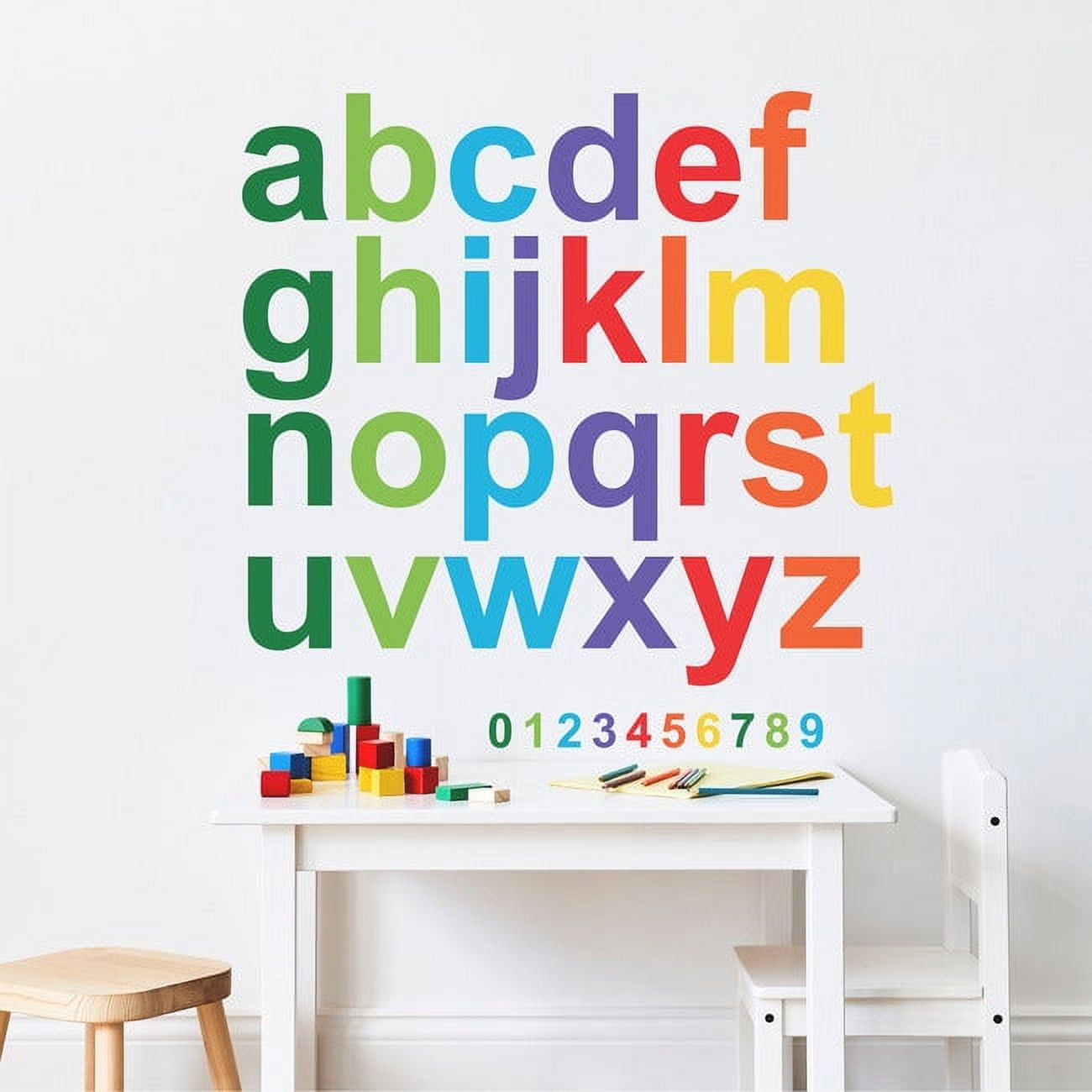 Colorful Lowercase Alphabet Giant Peel & Stick Wall Decals - Walmart.com