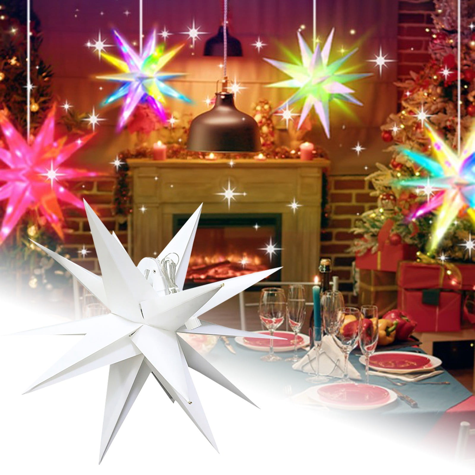 Colorful Luminous Garden Decorative Lights Explosion LED 3D Star Light ...