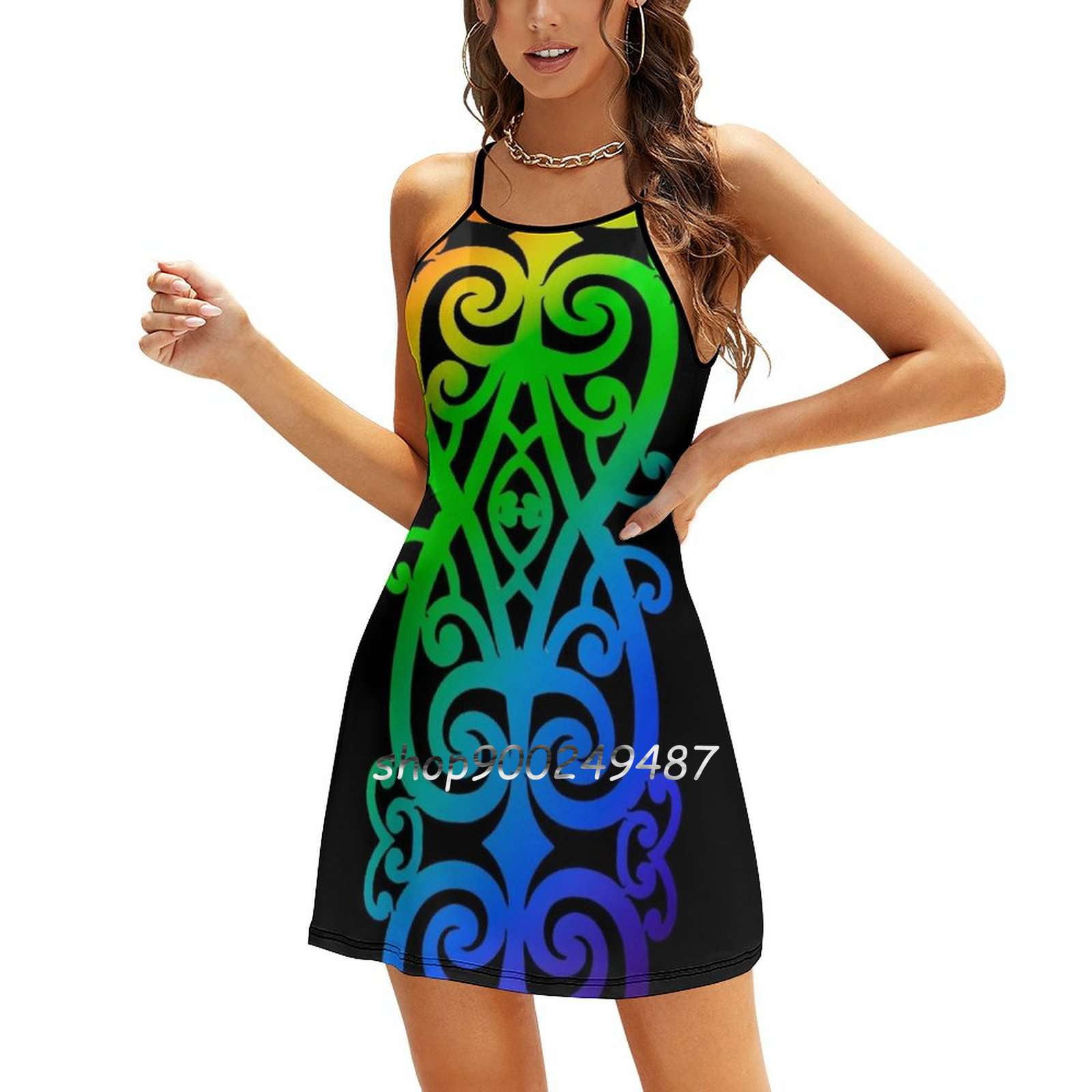 Colorful Māori Koru-Denotes " New Beginnings " Sweet Elegant Dress ...