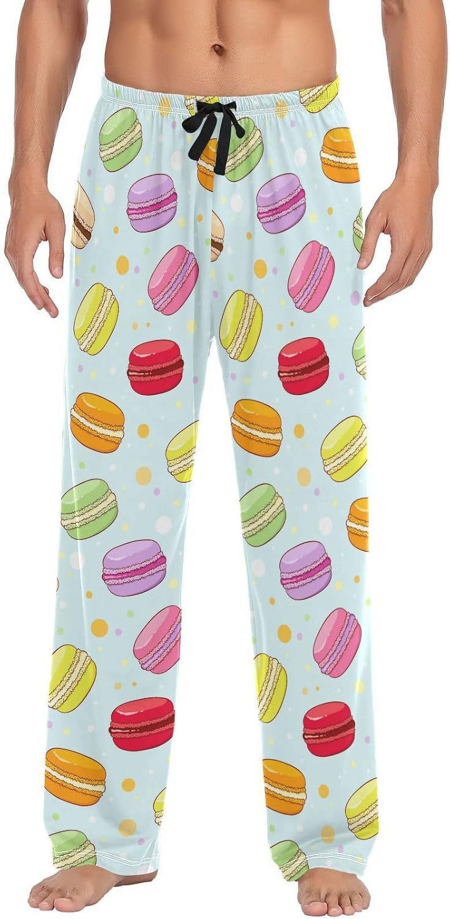 Colorful Macaron Dot Pattern Mens Pajama Pants Sleepwear Lounge Men's Pajama Bottoms Gift for ...