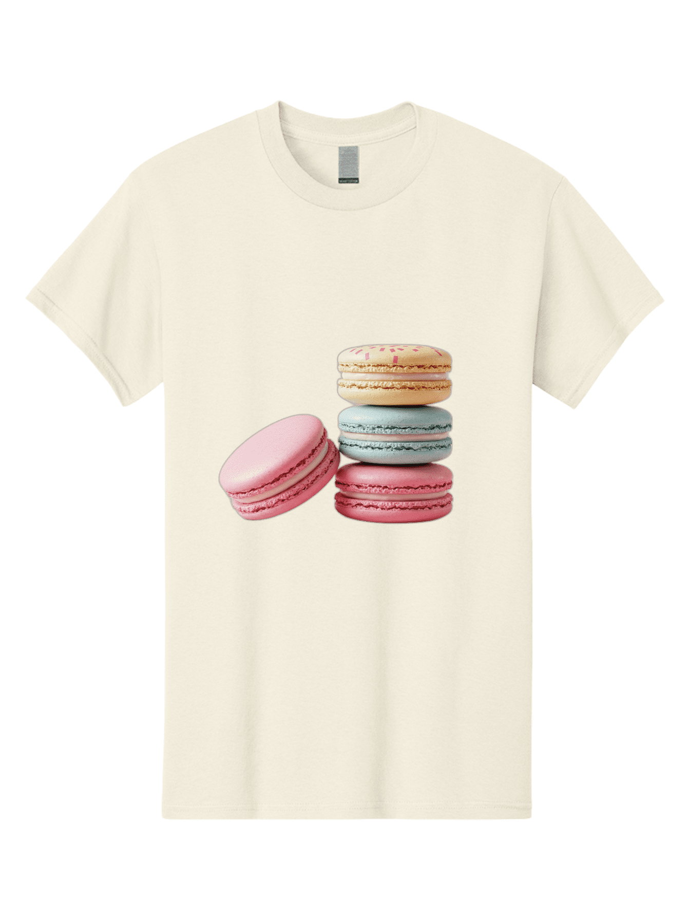 Colorful-Macarons Mens Graphic Tee, 100% Cotton, Casual Summer Wear ...