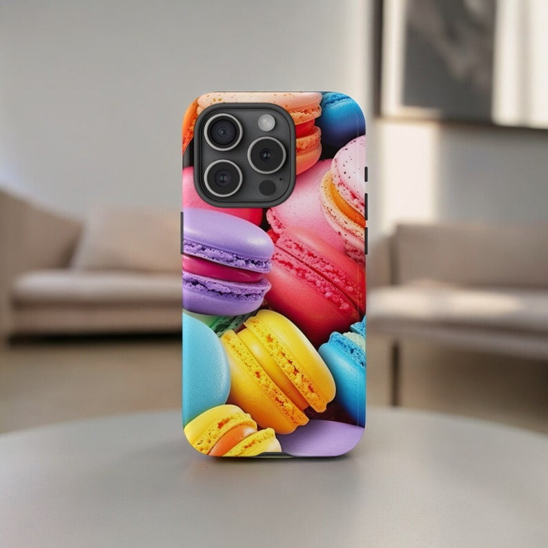 Colorful Macaroons Summer Phone Case for iPhone 11 12 13 14 15 16 Pro ...