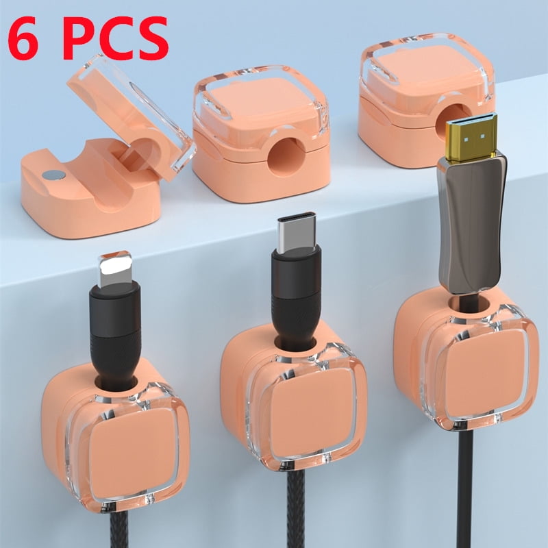 Colorful Magnetic Cable Clips Cable Smooth Adjustable Cord Holder Under ...