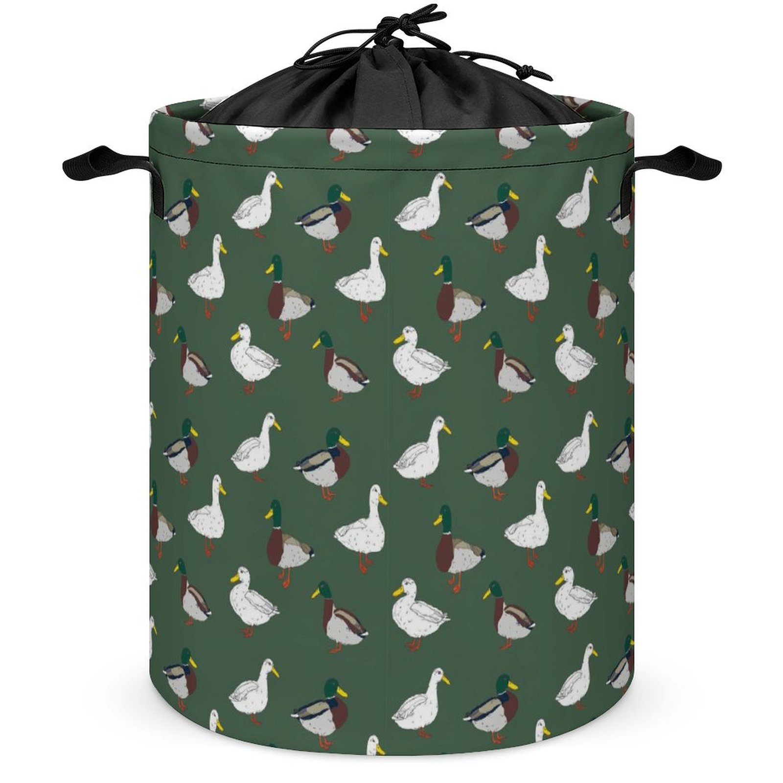 Colorful Mallard Duck Laundry Basket Dirty Clothes Hamper, Waterproof ...