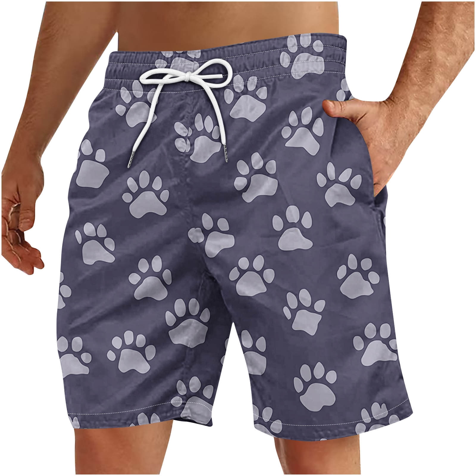 Colorful Man Spandex Beach Brunch Pants Shorts for Man Graphic Loose ...