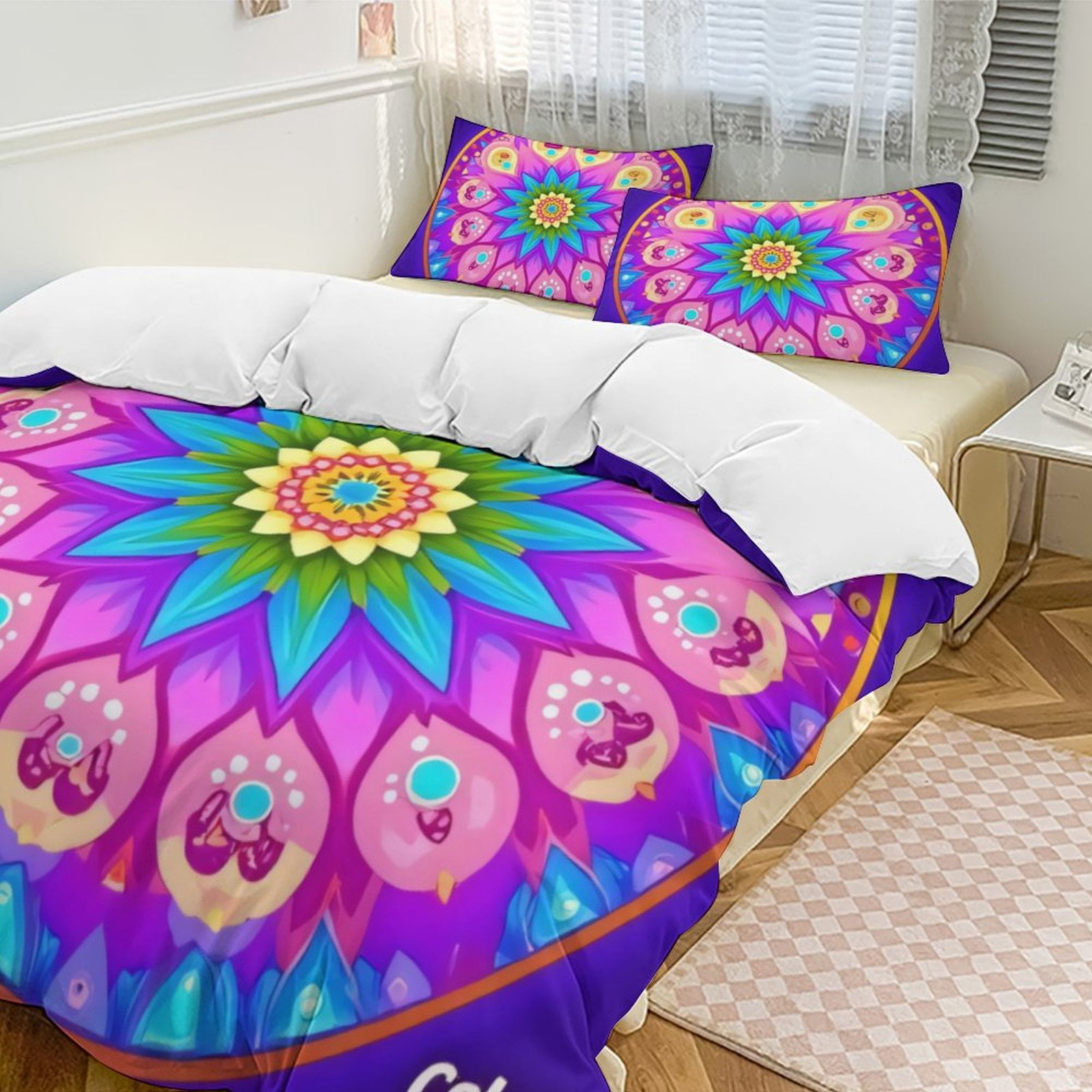 Colorful Mandala Art Design 3D Duvet Cover Set Quilt Cover Theme of Kid ...