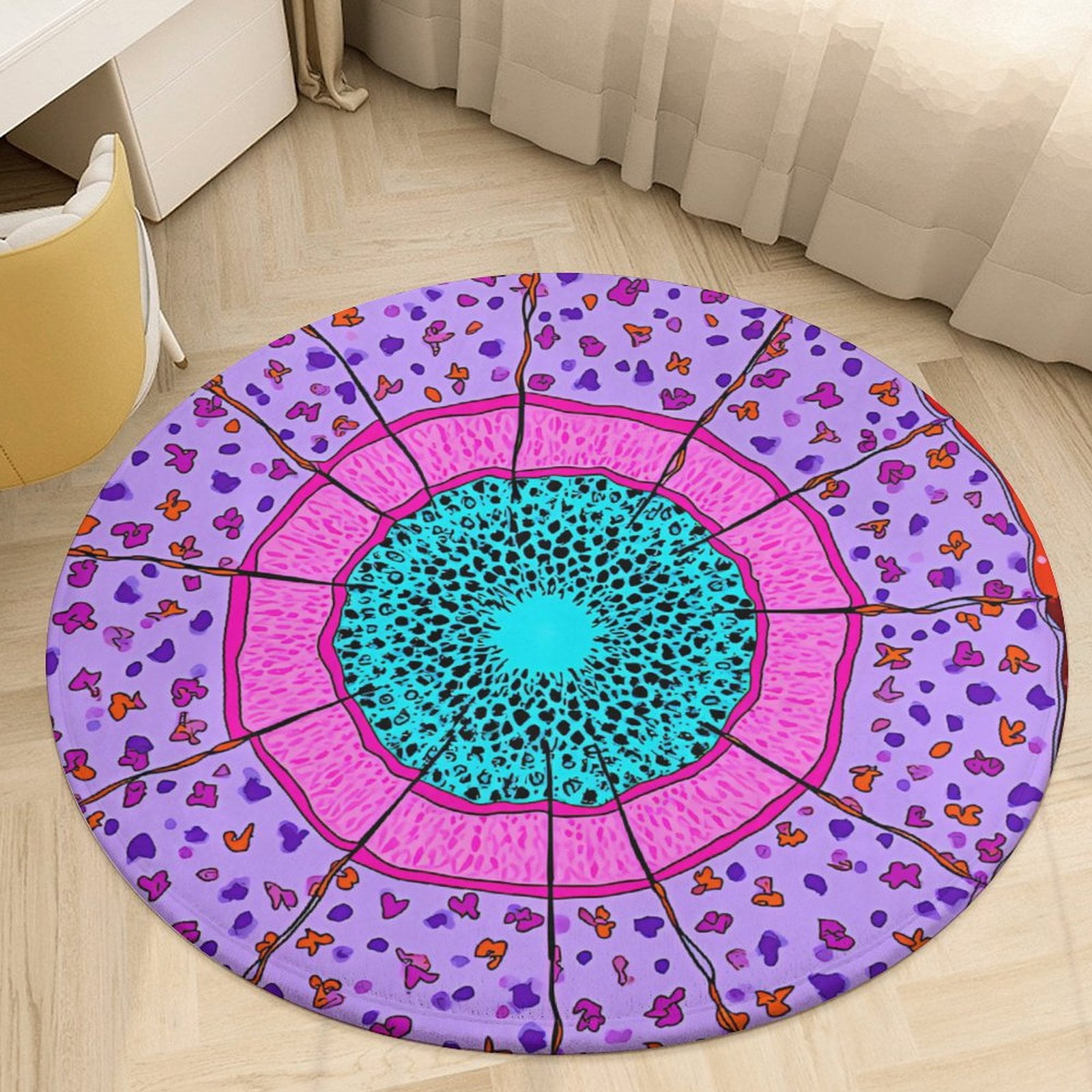 A Colorful Mandala with A Circular Pattern of Small Hearts And ...