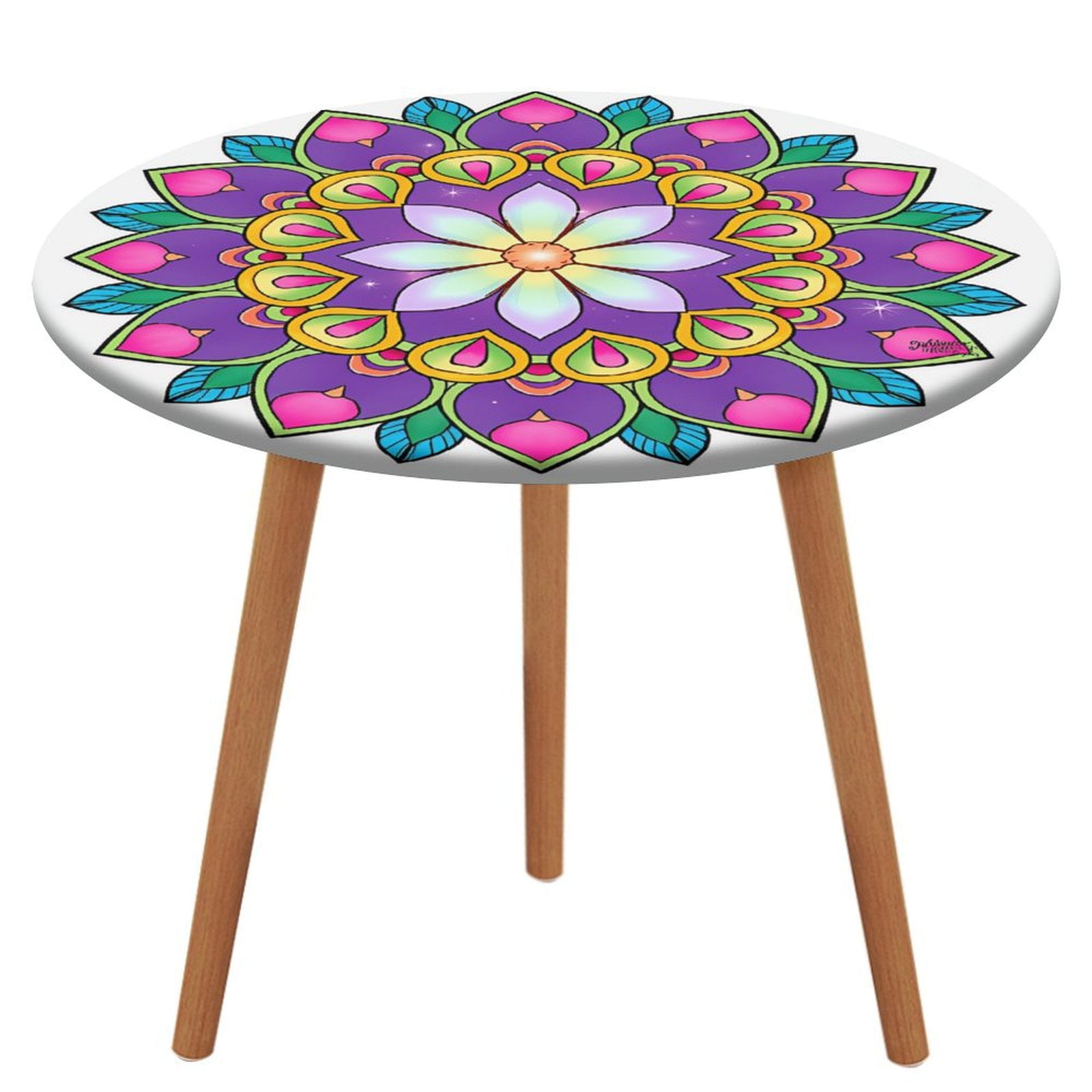 A Colorful Mandala Design Featuring A Flower in The Center_02 Pattern ...