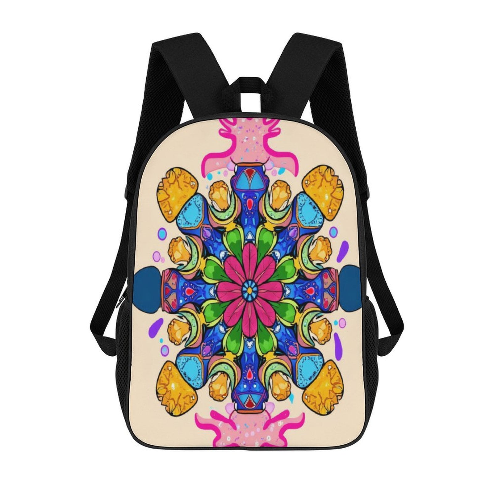 Colorful Mandala Floral Design-1 3D Print 17in adolescent backpack Bags ...