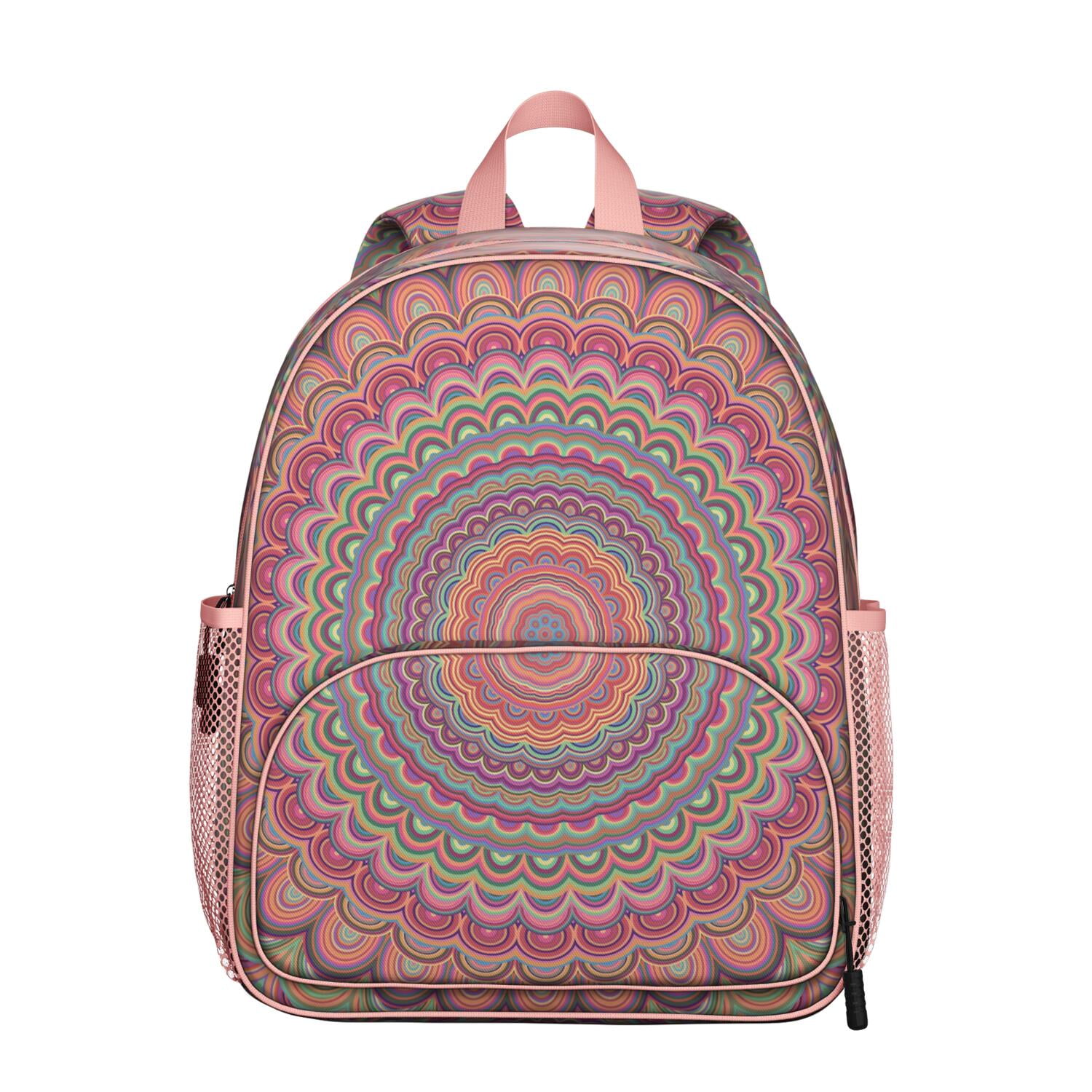 Colorful Mandala Students Backpack - Healing Psychedelic Style with ...