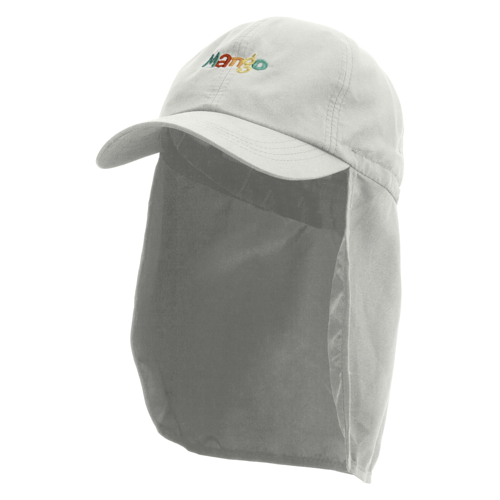 Colorful Mango Embroidered Flap Hats - White OSFM - Walmart.com