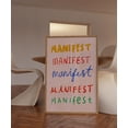 Colorful Manifest Quotes Motivational Wall Art Unframed Paper Print ...