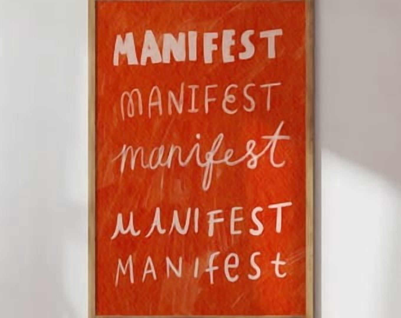 Colorful Manifest Quotes Poster Motivational Wall Art , Poster Print ...
