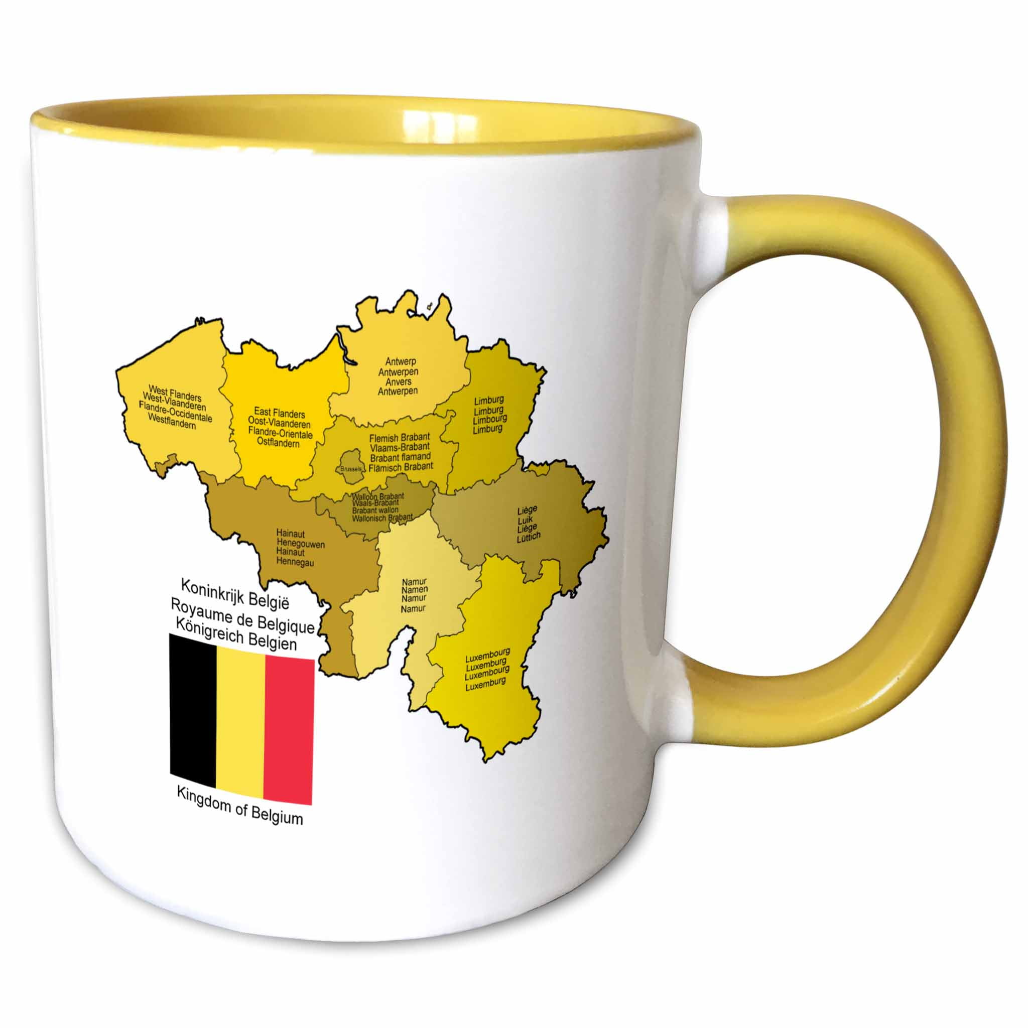 3drose, Colorful Map and Flag of Belgium Regions Identified and Labeled ...