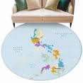 Colorful Map Large Area Rugs for Bedroom Living Room, Soft Non Slip ...