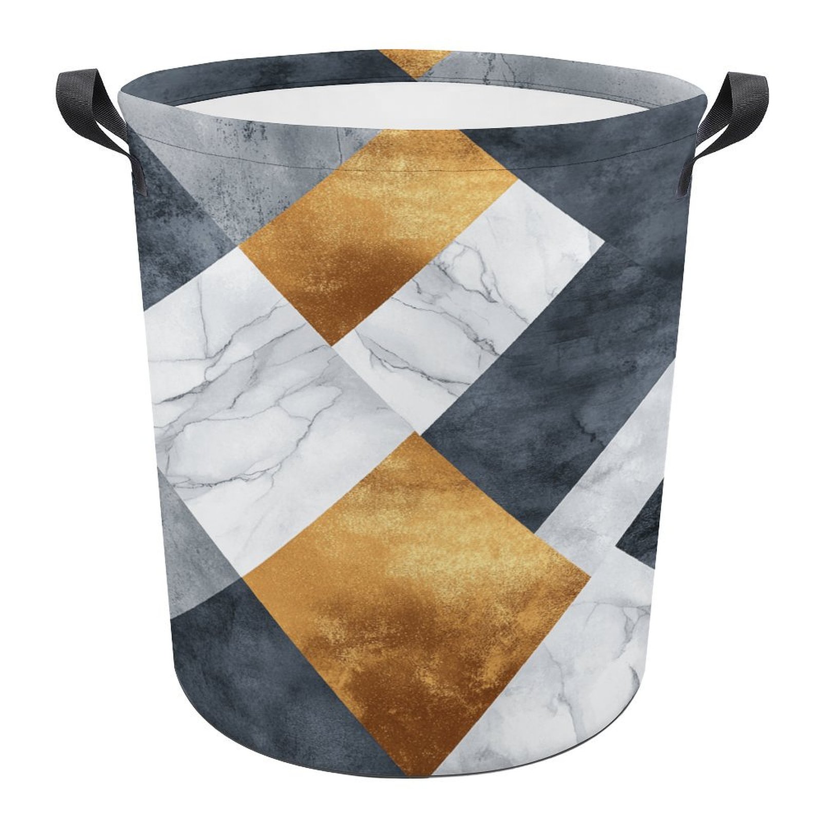 Colorful Marble (19) Print Foldable Laundry Basket for Clothes Storage ...