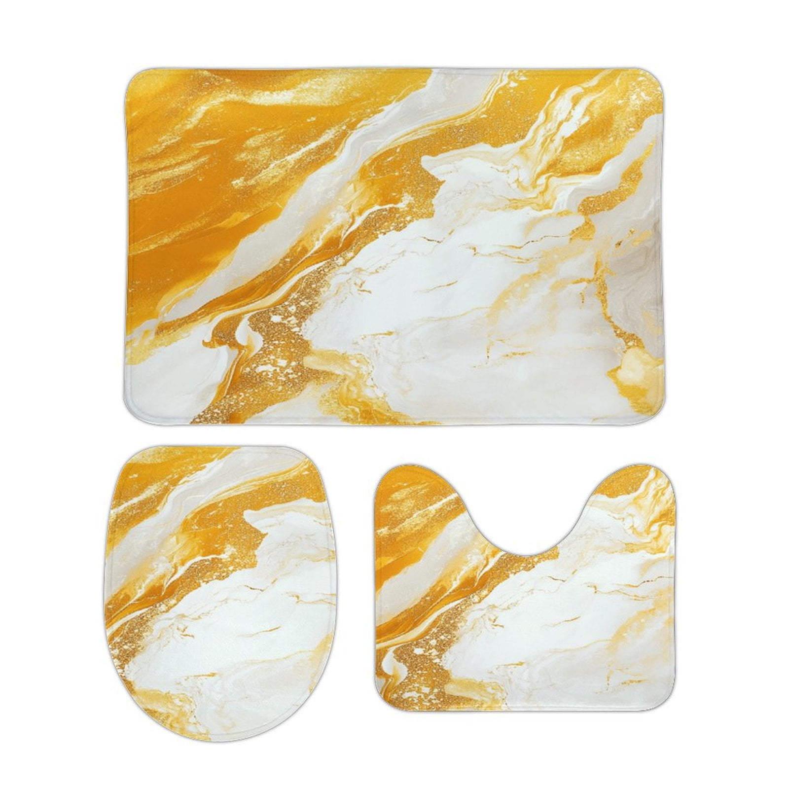 Colorful Marble (39) Bathroom Mats Set 3-piece Bath Mats , Washable ...