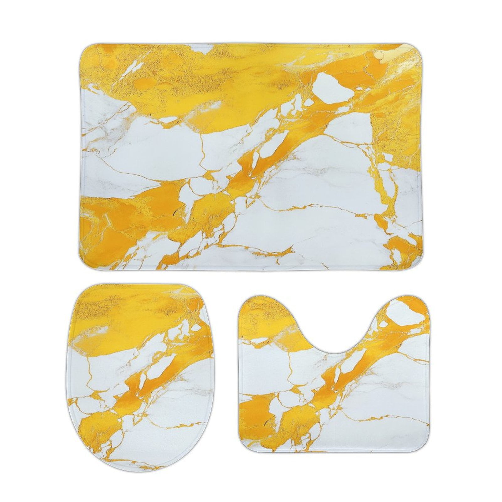 Colorful Marble (41) Bathroom Mats Set 3-piece Bath Mats , Washable ...
