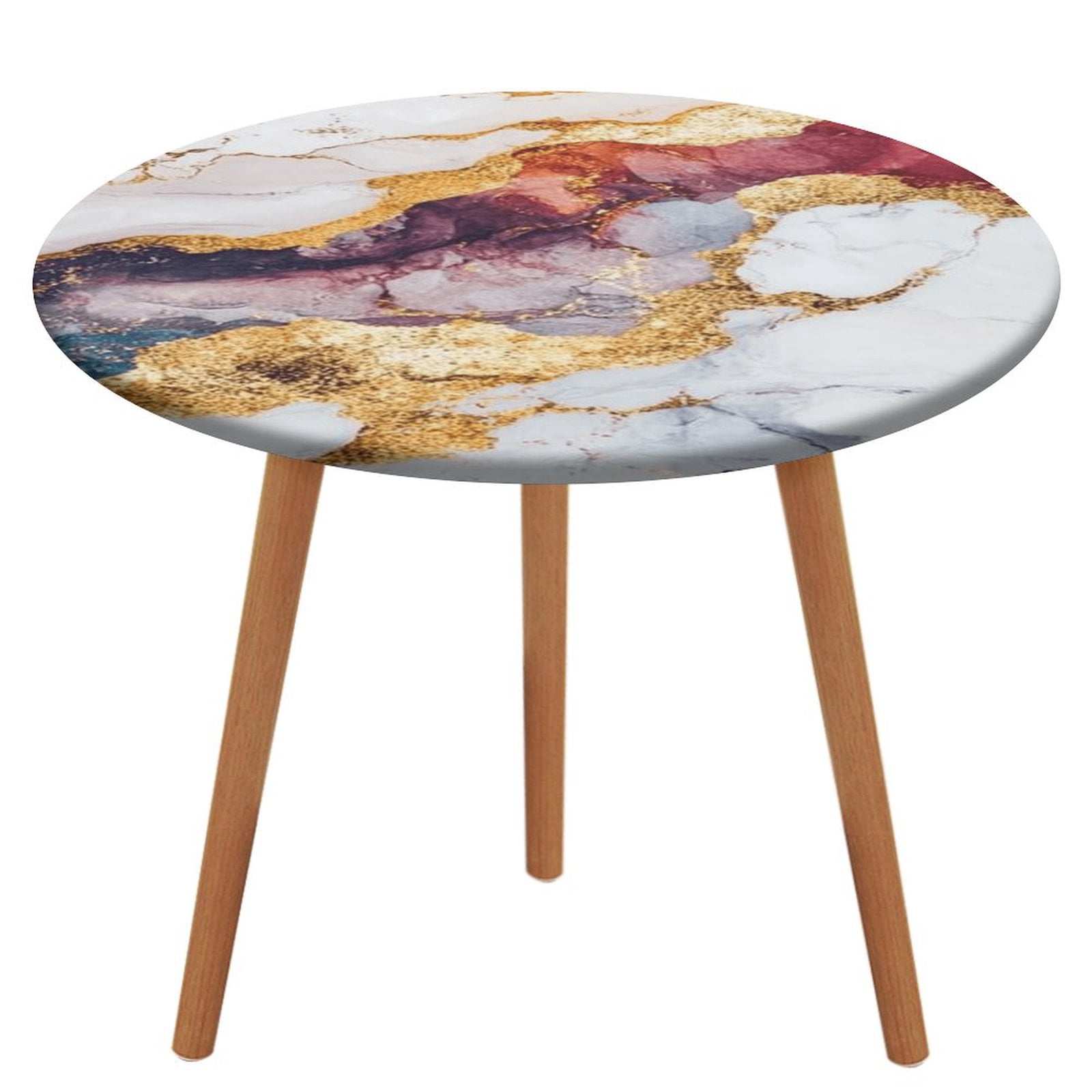 Colorful Marble (53) Pattern Round Tablecloth Waterproof Elastic Table ...