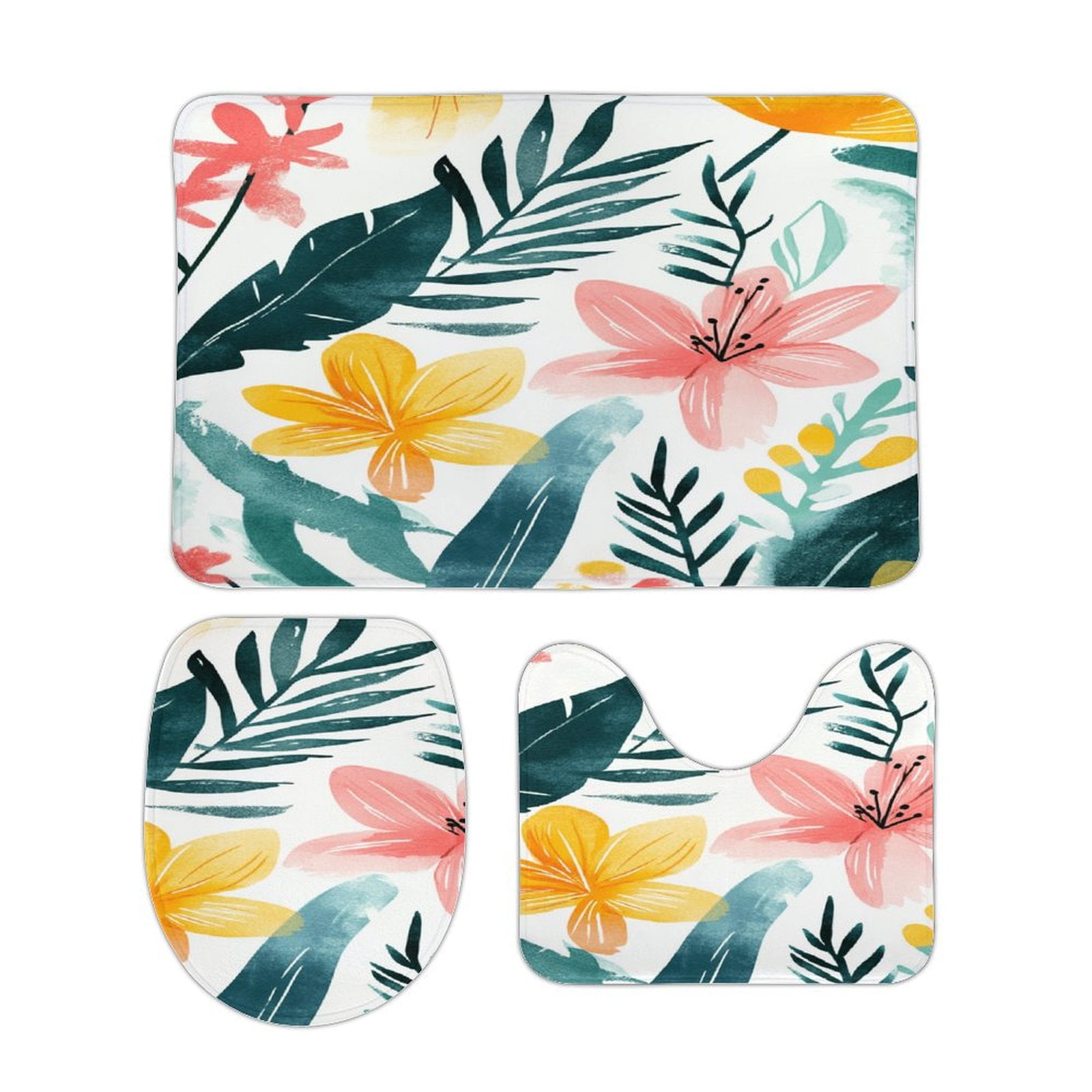 Colorful Marble (54) Soft Bathroom Carpet Set , Contour Carpet Set ...