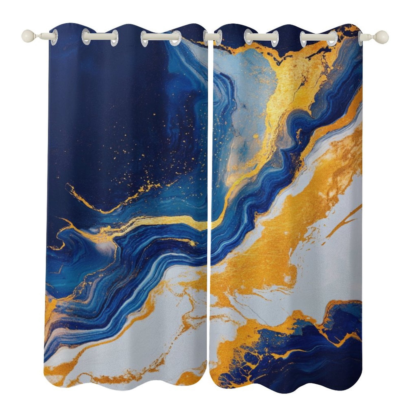 Colorful Marble (7) Luxury Window Curtains Blinds for Living Room Kids ...