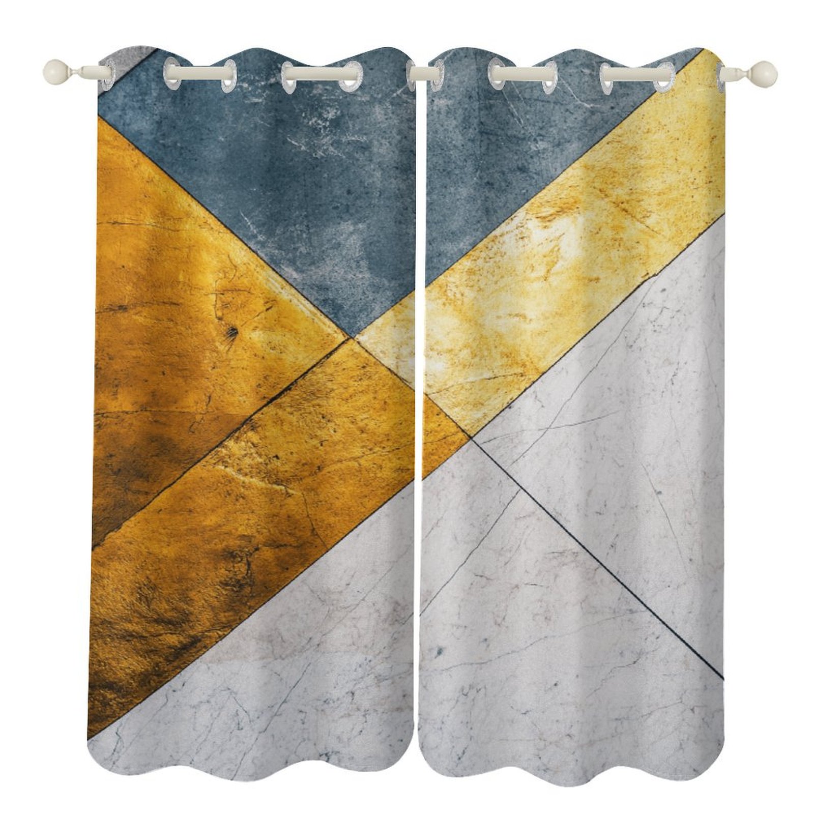 Colorful Marble (75) 2 Panels Curtains for Bedroom Living Room Drapes ...