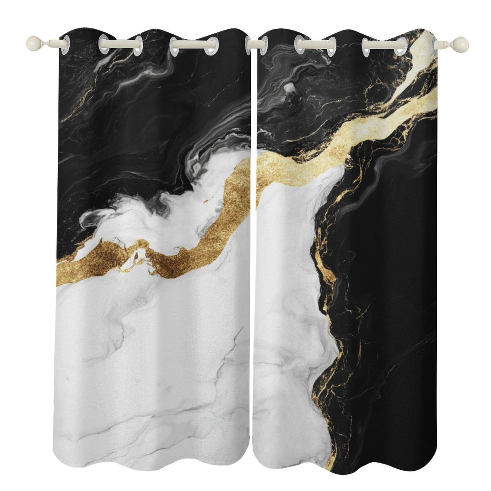 Colorful Marble Black (23) Luxury Window Curtains Blinds for Living ...