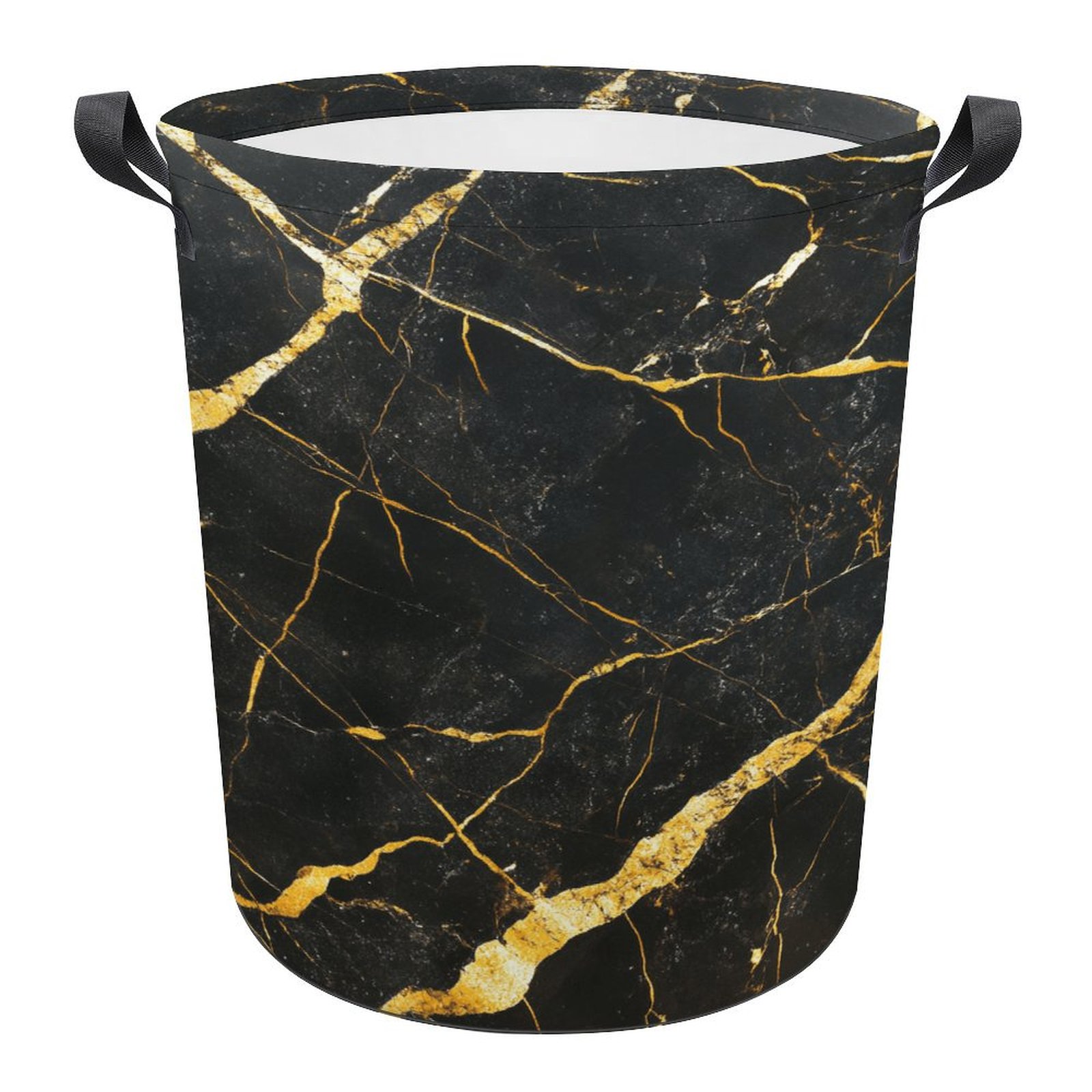 Colorful Marble Black (25) Print Foldable Laundry Basket for Clothes ...