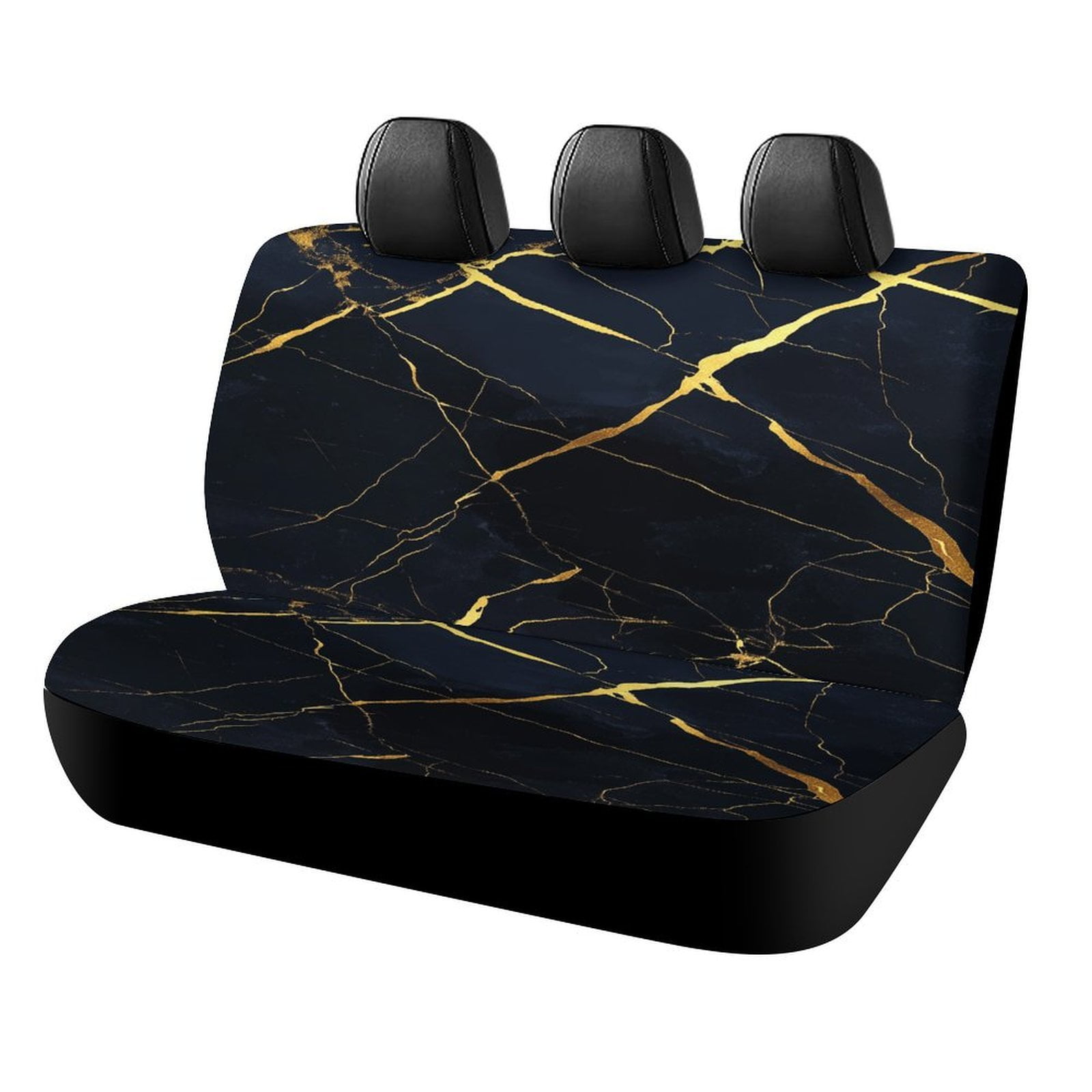 Colorful Marble Black Car Rear Seat Covers Back Elastic Flexible Car ...