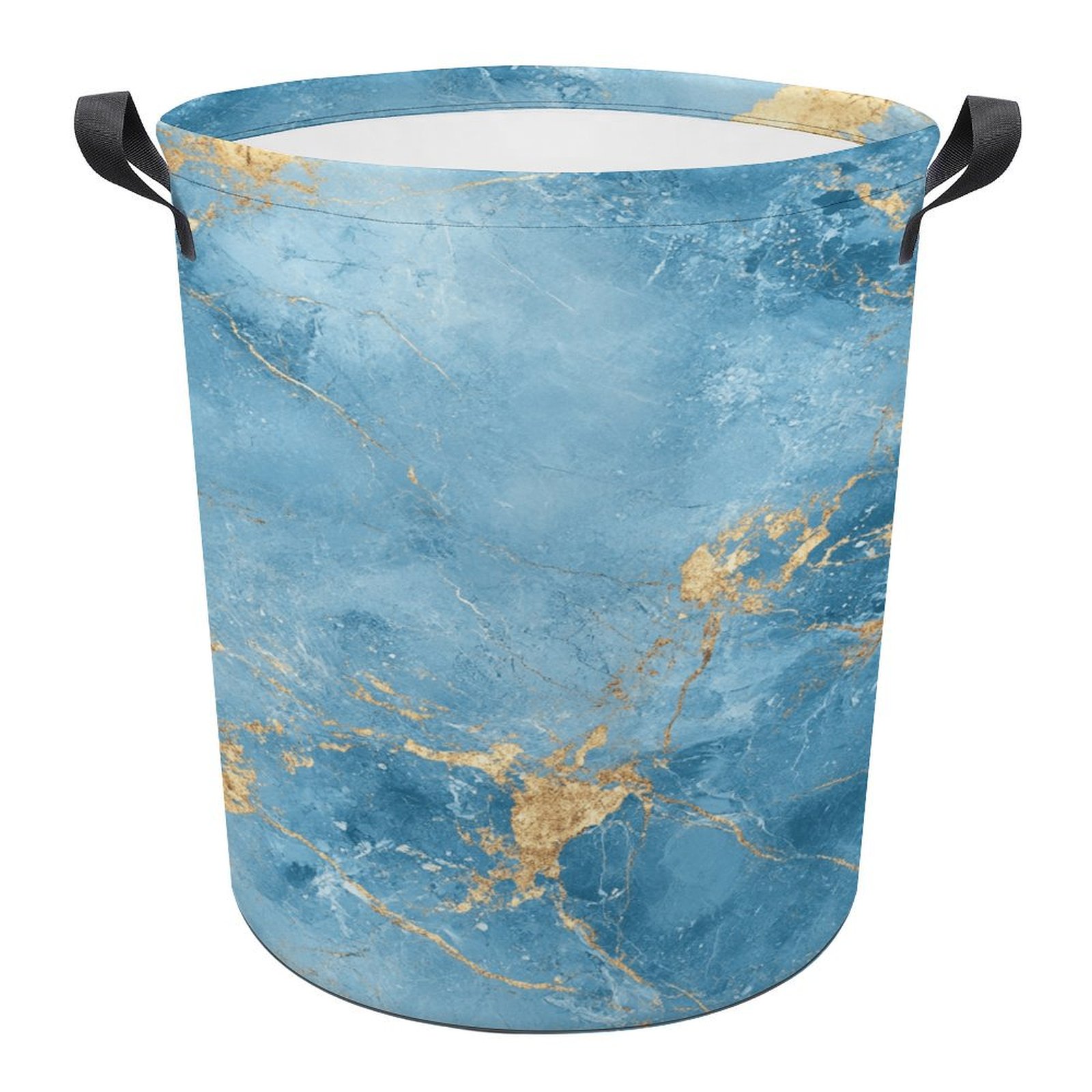 Colorful Marble Blue Gilded Gold (45) Laundry Basket Storage Basket ...