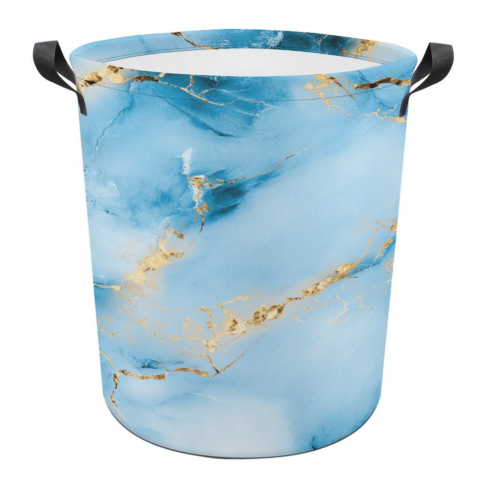 Colorful Marble Blue Gilded Gold (47) Laundry Basket Storage Basket ...