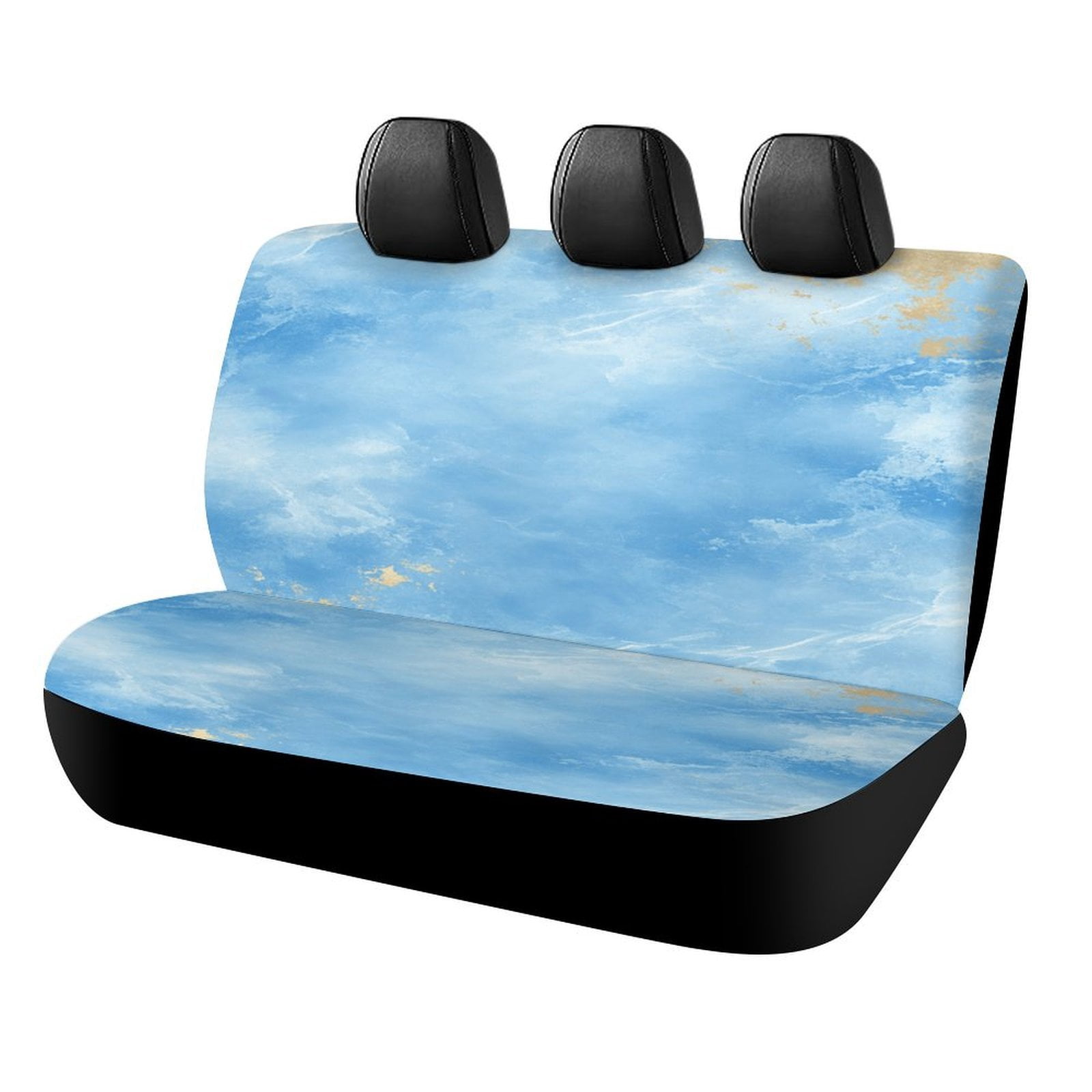 Colorful Marble Blue Gilded Gold Car Rear Seat Covers,Bench Back Seat ...