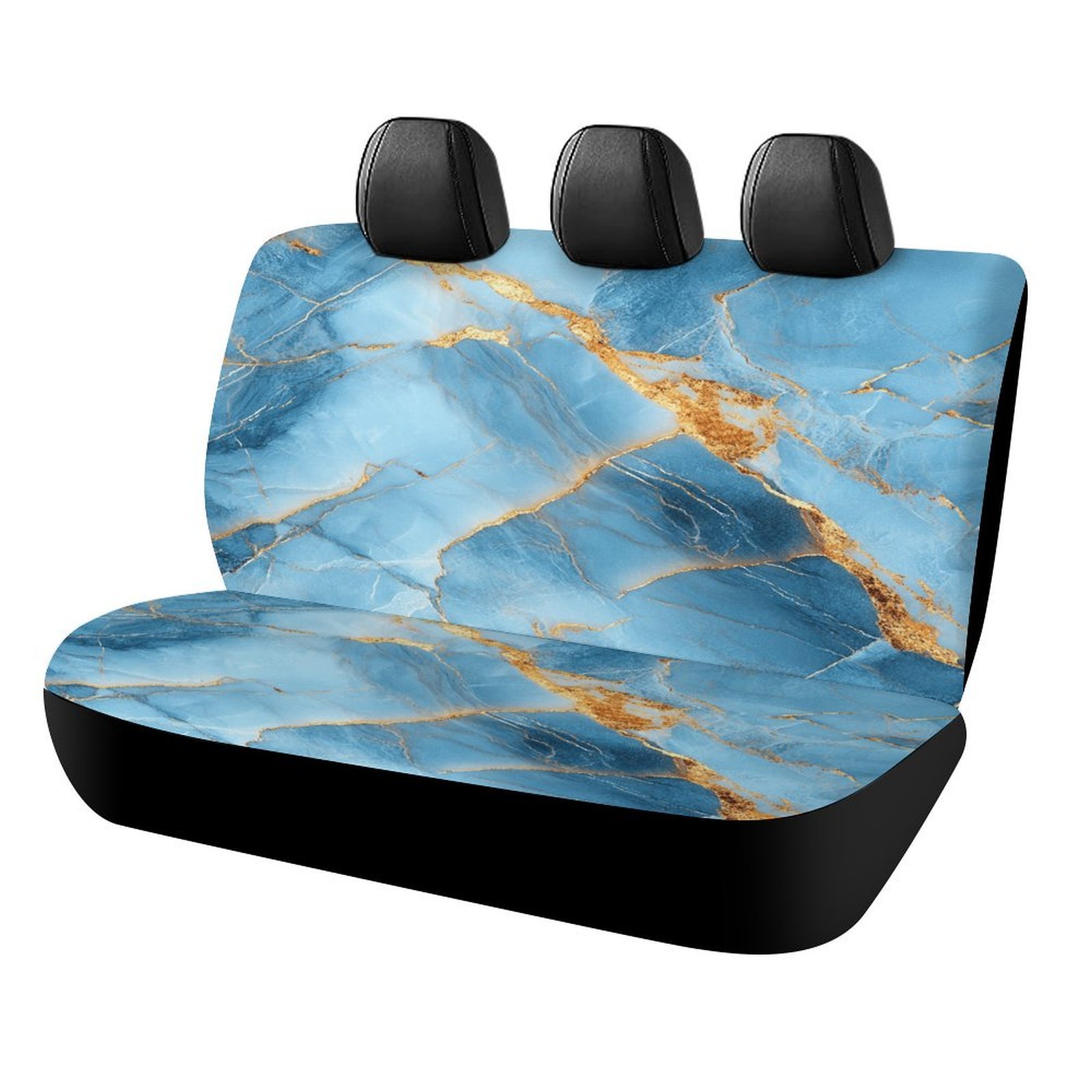 Colorful Marble Blue Gilded Gold Car Rear Seat Covers,Bench Back Seat ...