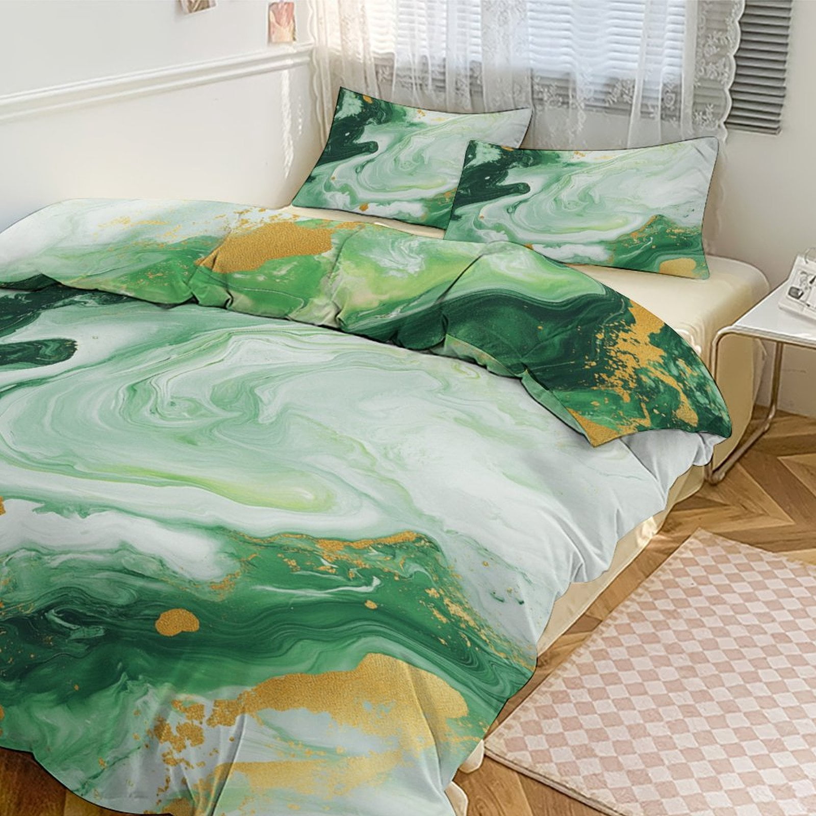 Colorful Marble Green Gilding (25) 3D Duvet Cover Set Quilt Cover Theme ...