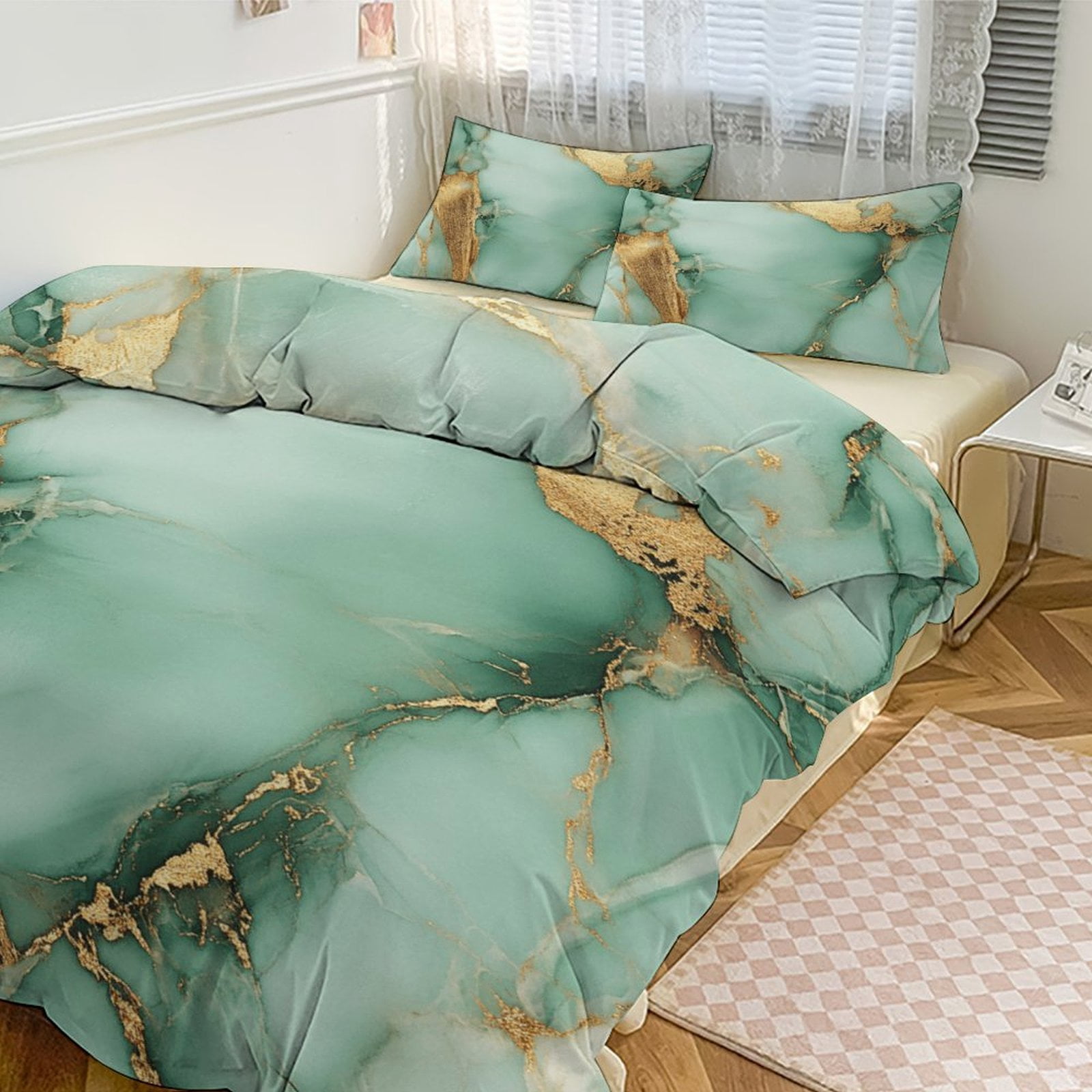 Colorful Marble Green Gilding (47) 3D Duvet Cover Set Quilt Cover Theme ...