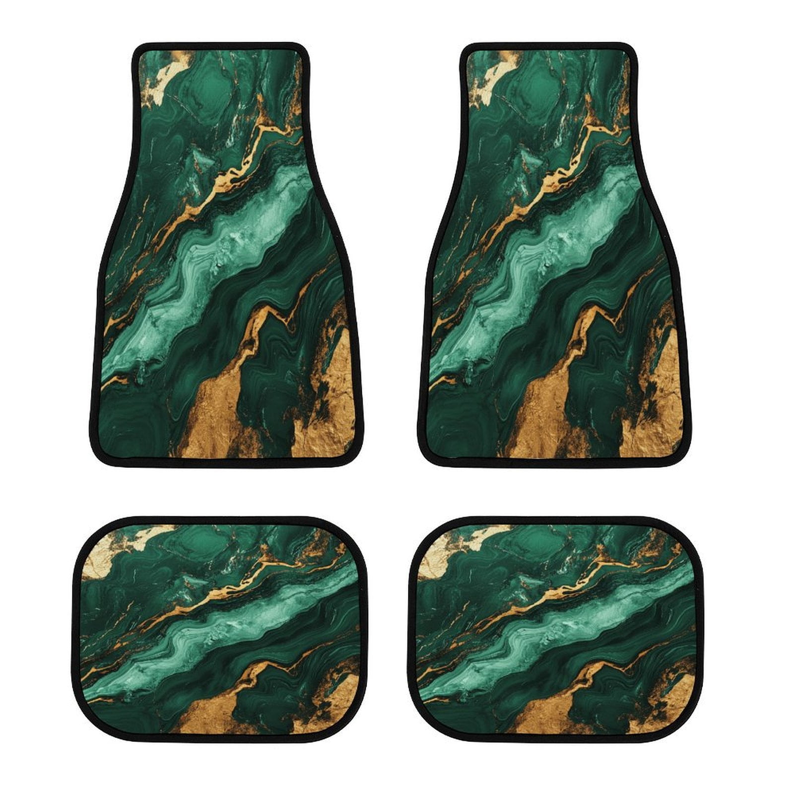 Colorful Marble Green Gilding Floor Mats for Cars All Weather , Anti ...