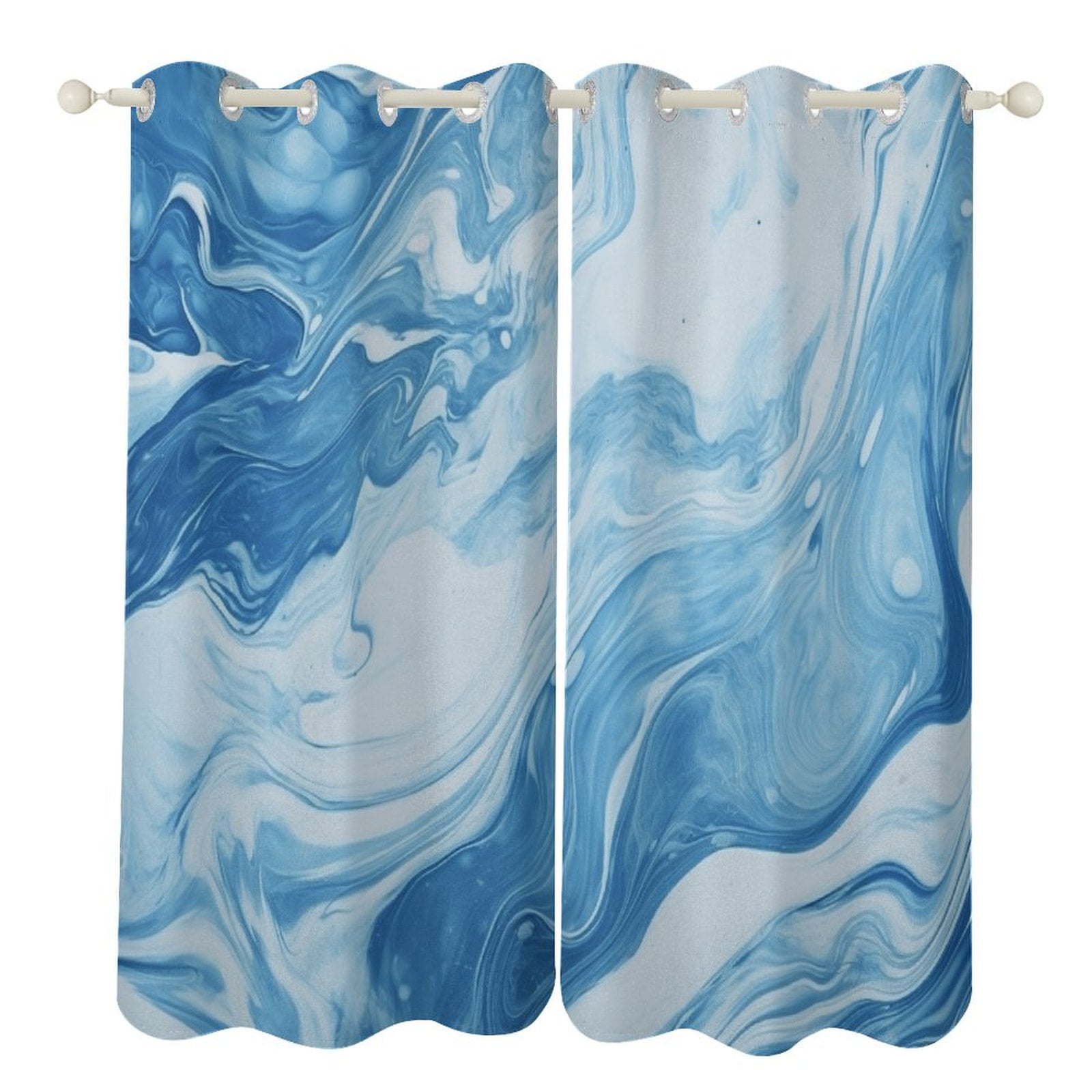 Colorful Marble Pattern Blackout Curtains for Bedroom Curtains ...