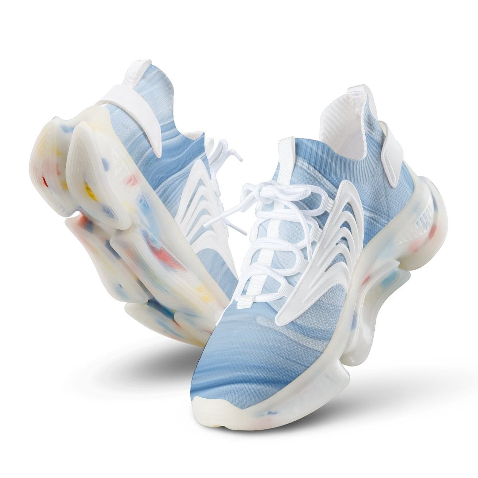 Colorful Marble Pattern Fashion Women's Nurse Shoes Casual Flat Sneaker ...