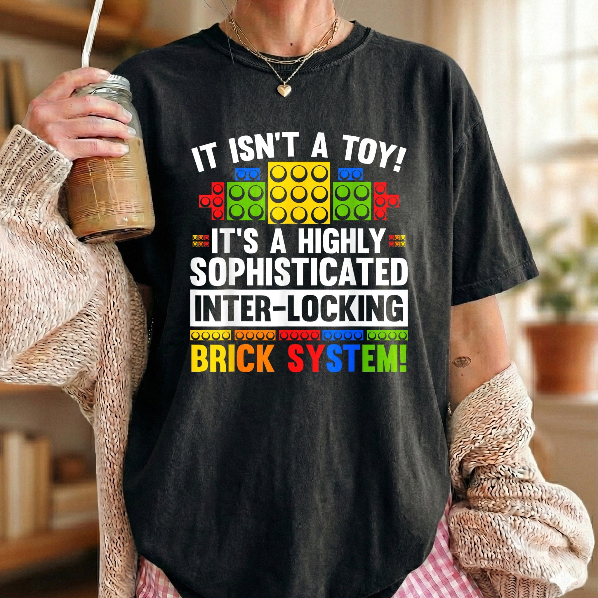 Colorful Master Builder Bricks Graphic T-Shirt - Comfort Colors for ...