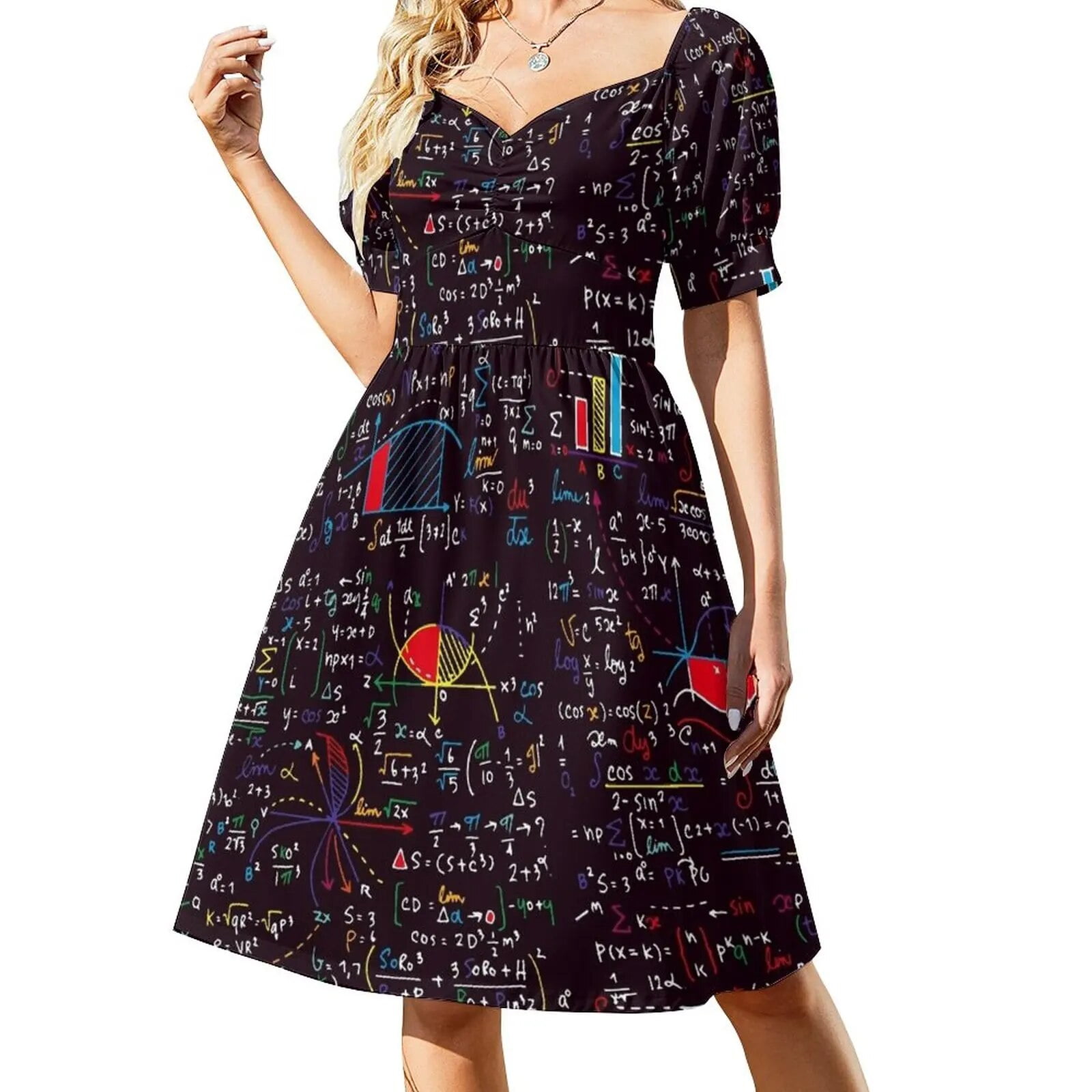 Colorful Math Formulas Dress Summer skirt summer dresses luxury women's ...