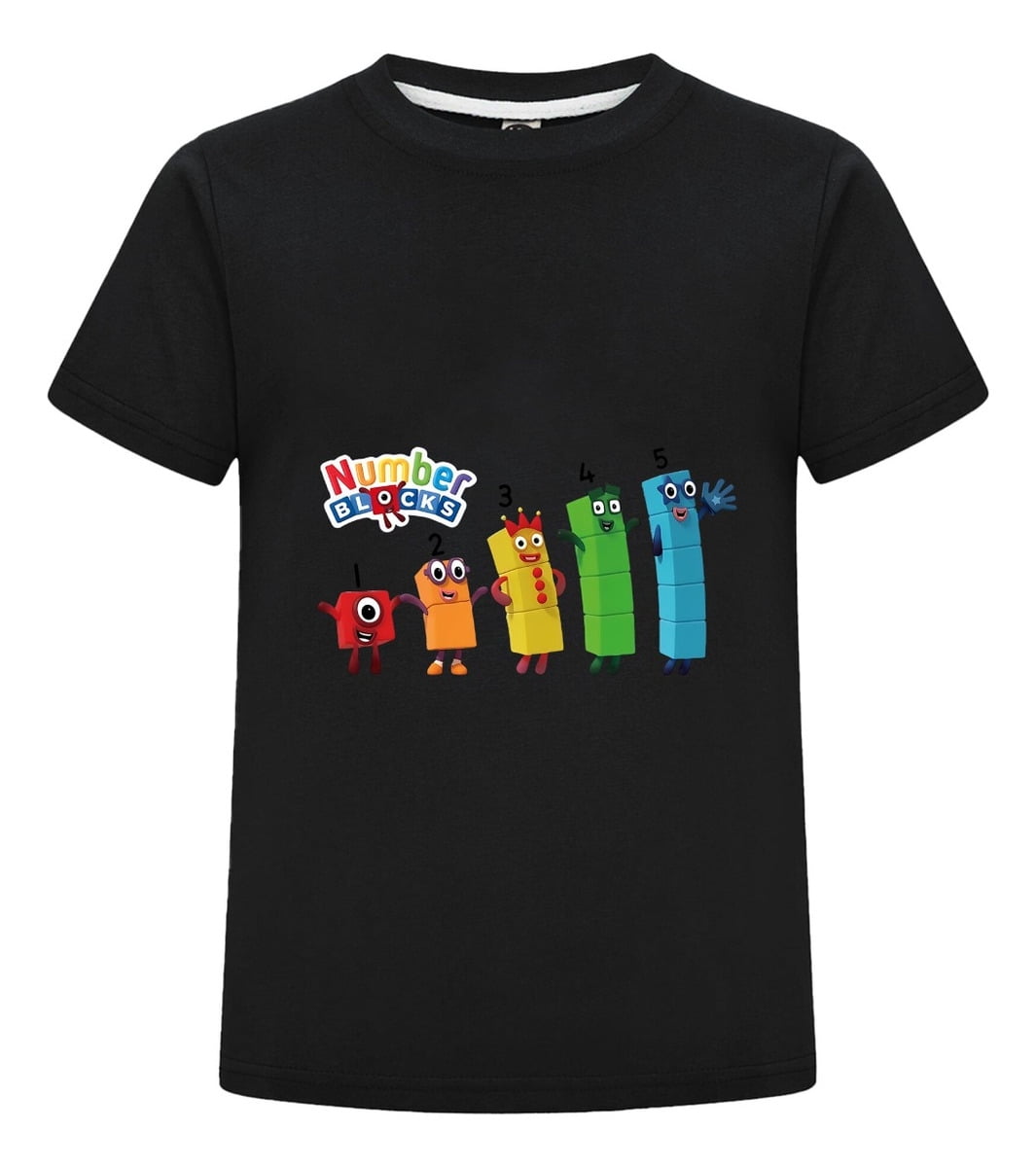 Colorful Math Numberblocks Kids Tee – Cartoon Short Sleeve Shirt for ...