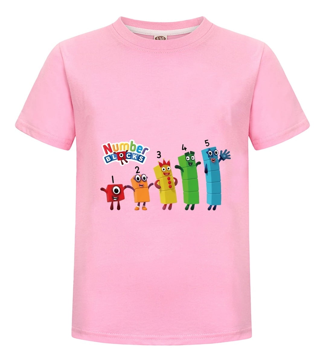 Colorful Math Numberblocks Kids Tee – Cartoon Short Sleeve Shirt for ...