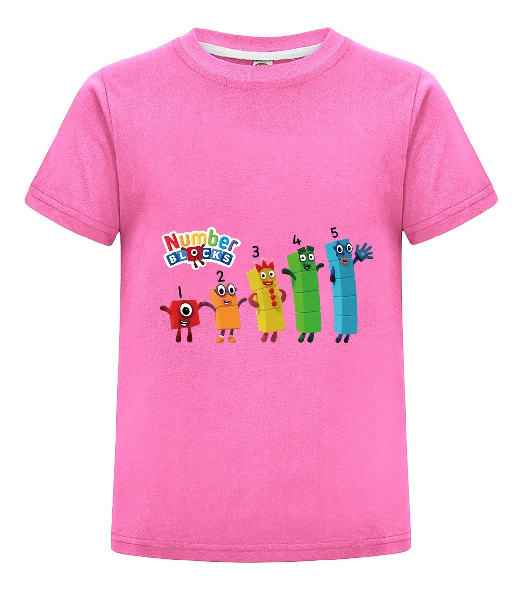 Colorful Math Numberblocks Kids Tee – Cartoon Short Sleeve Shirt for ...
