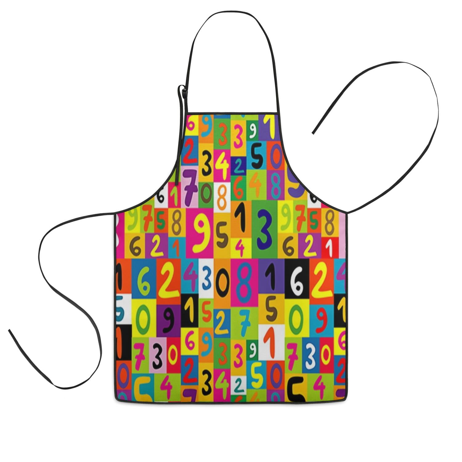 Colorful Math Numbers Pattern Kids Aprons for Girls and Boys,Adjustable ...