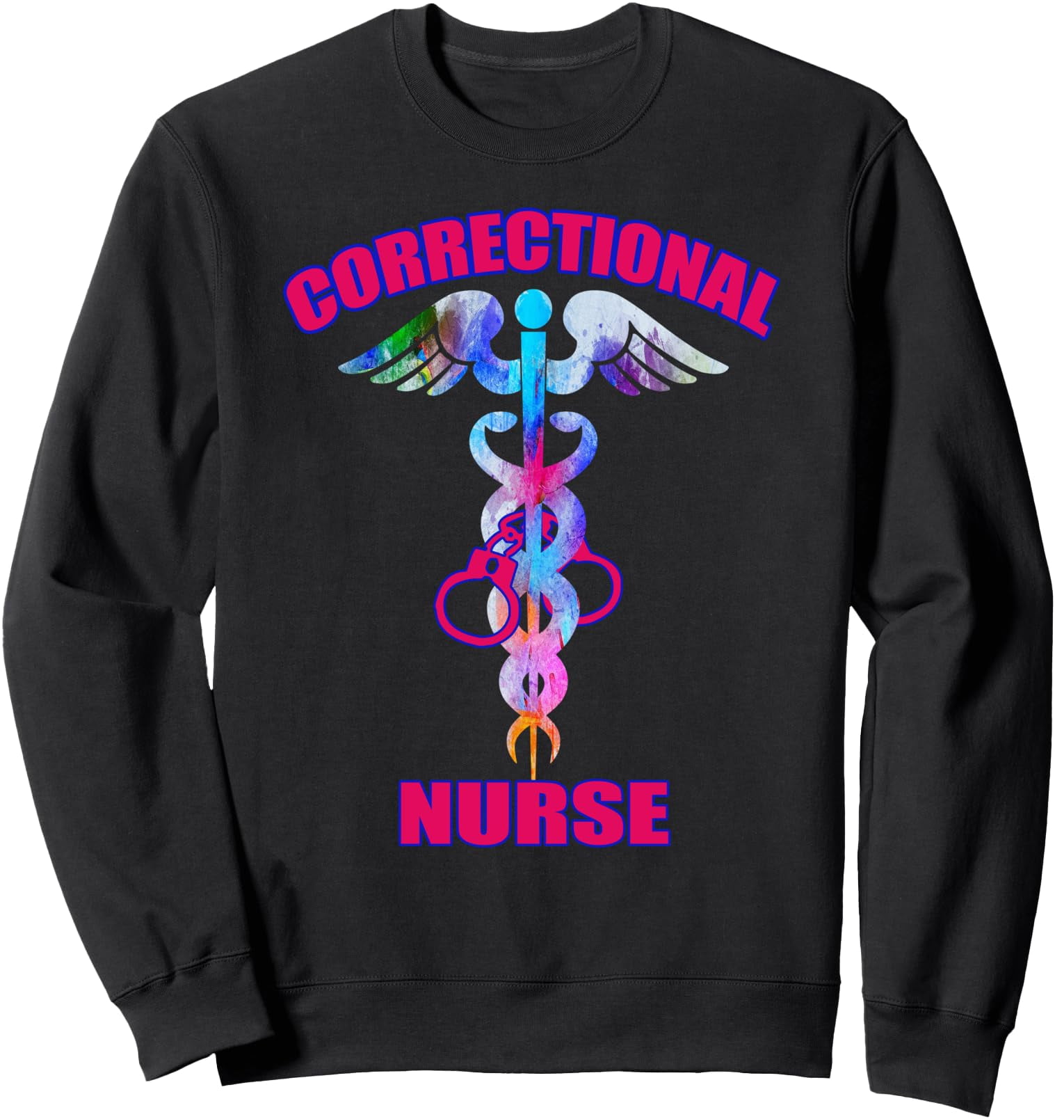 Colorful Medical Symbol Correctional Nurse Sweatshirt for Inmate Care ...