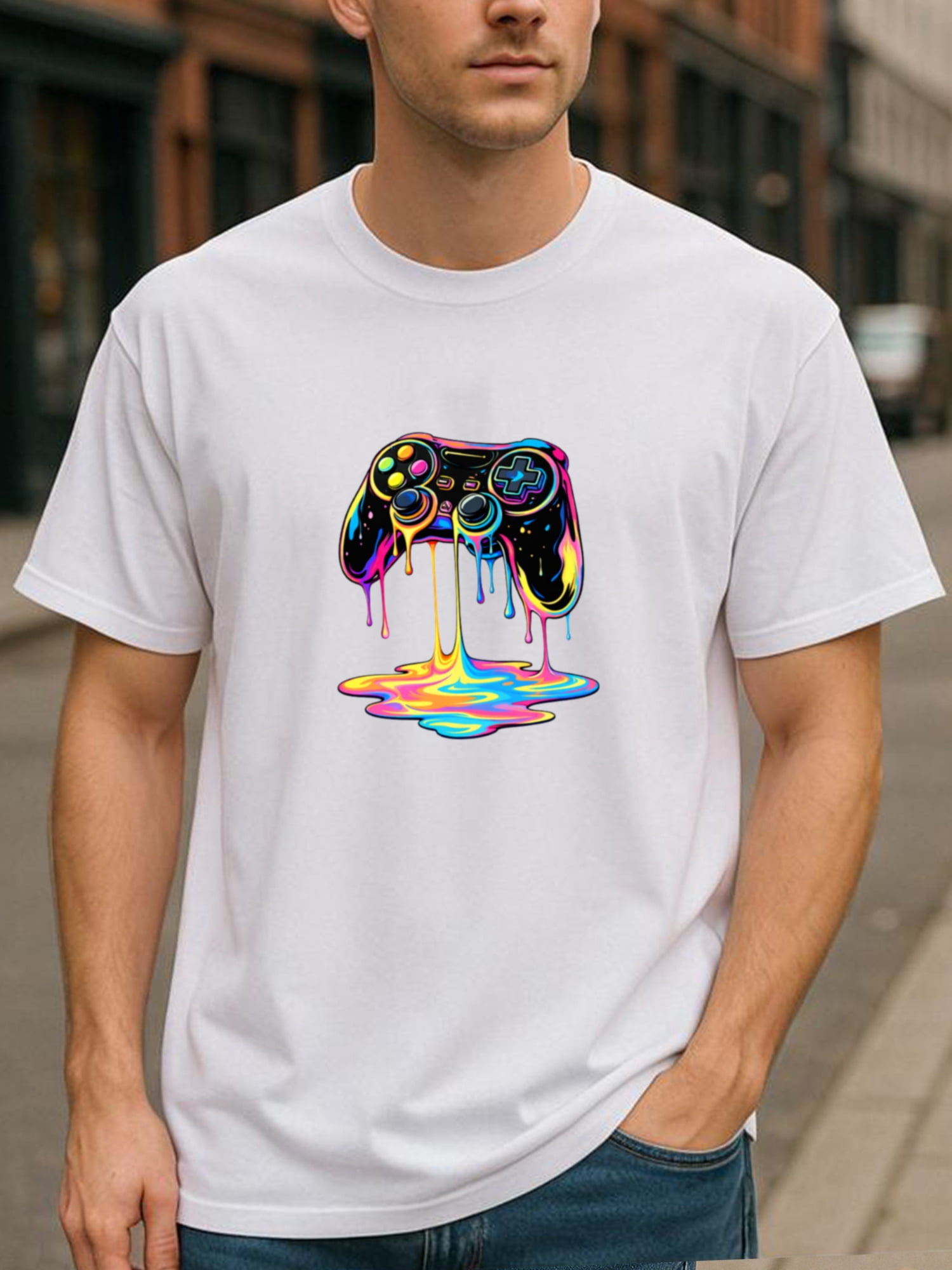 Colorful Melting Game Controller Print | Cool and Trendy E-sports Style ...