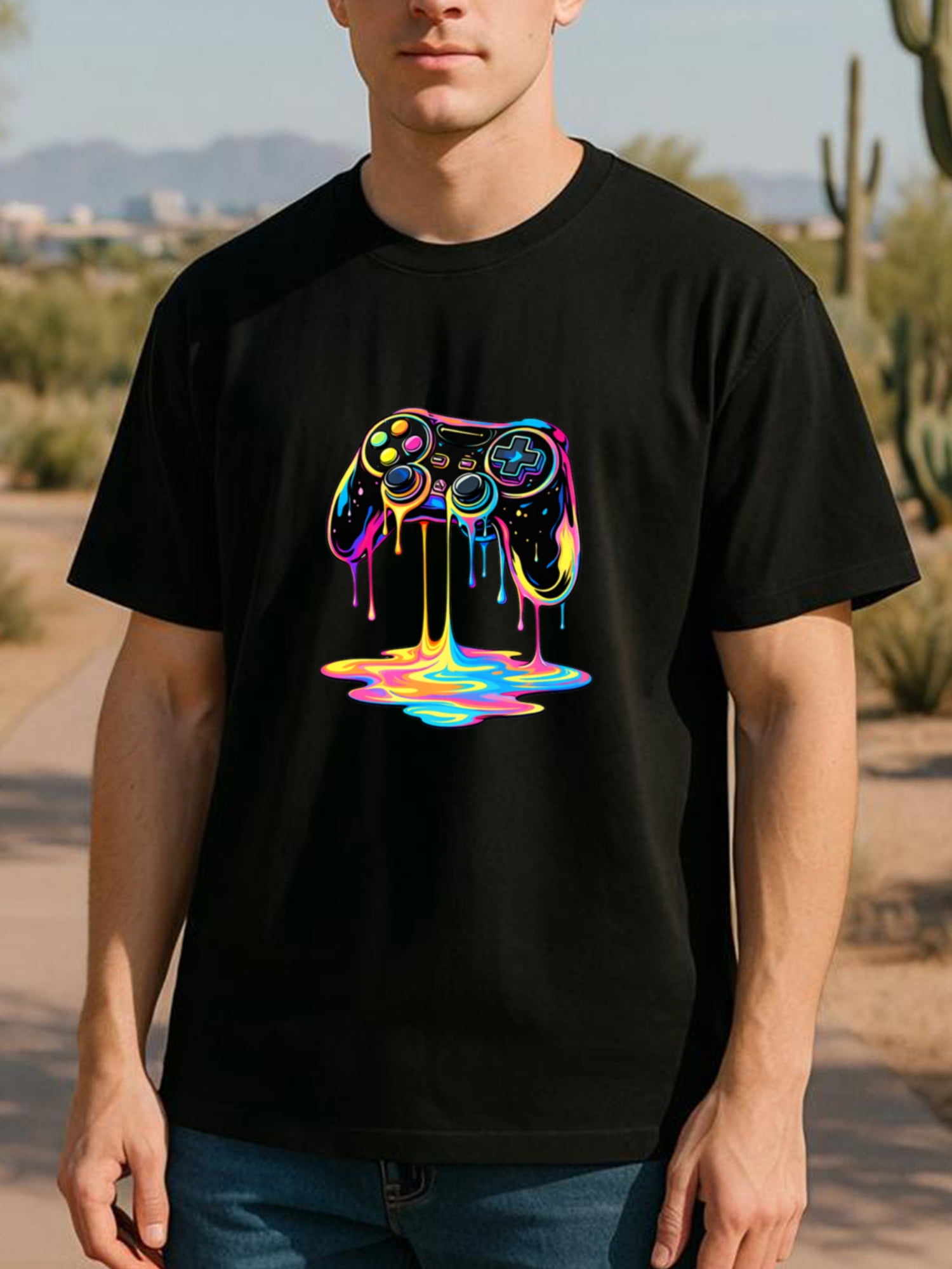 Colorful Melting Game Controller Print | Cool and Trendy E-sports Style ...