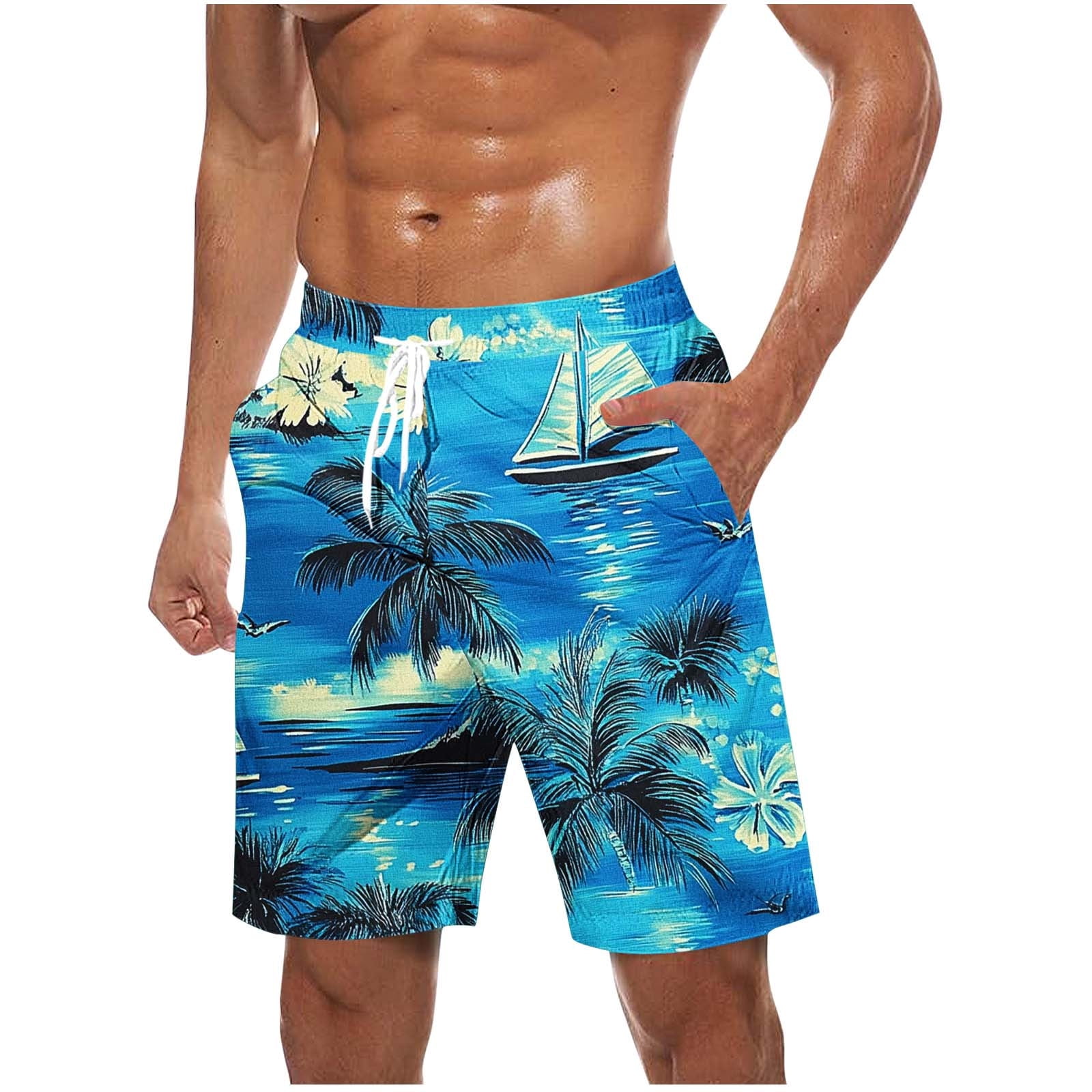 Colorful Mens Graphic Loose Fit Shorts Pants Shorts for Mens Beach ...